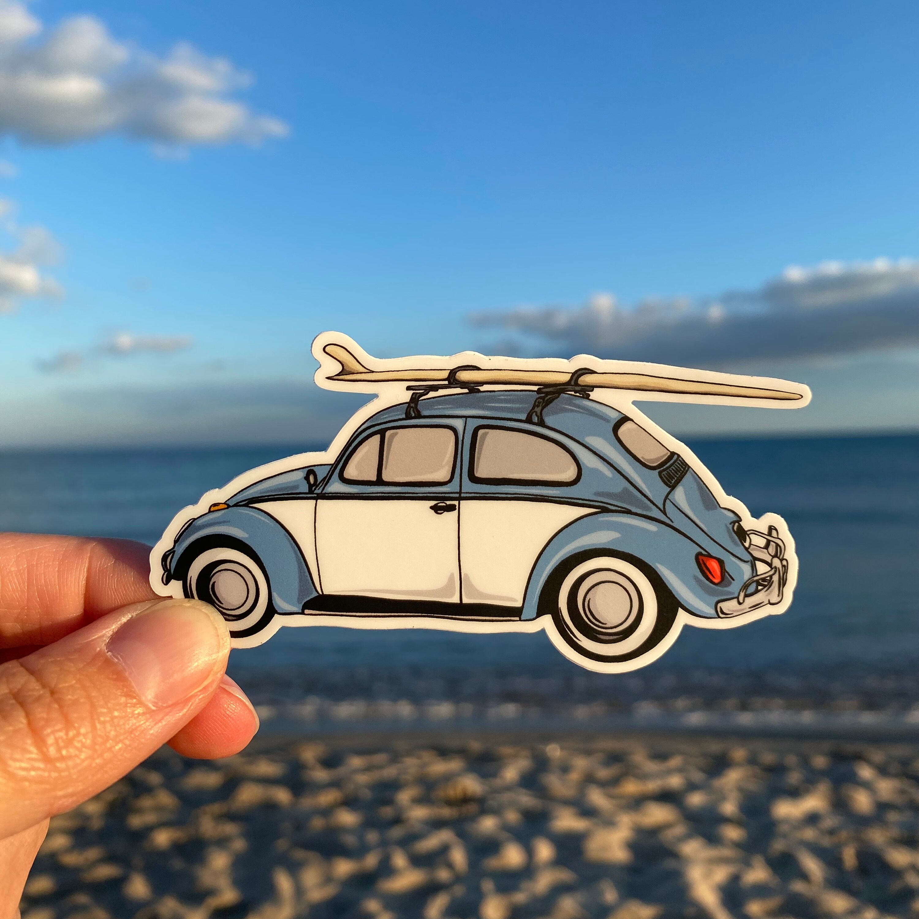 Surf Beetle Vinyl Sticker // Weatherproof and Dishwasher Safe Vinyl ...