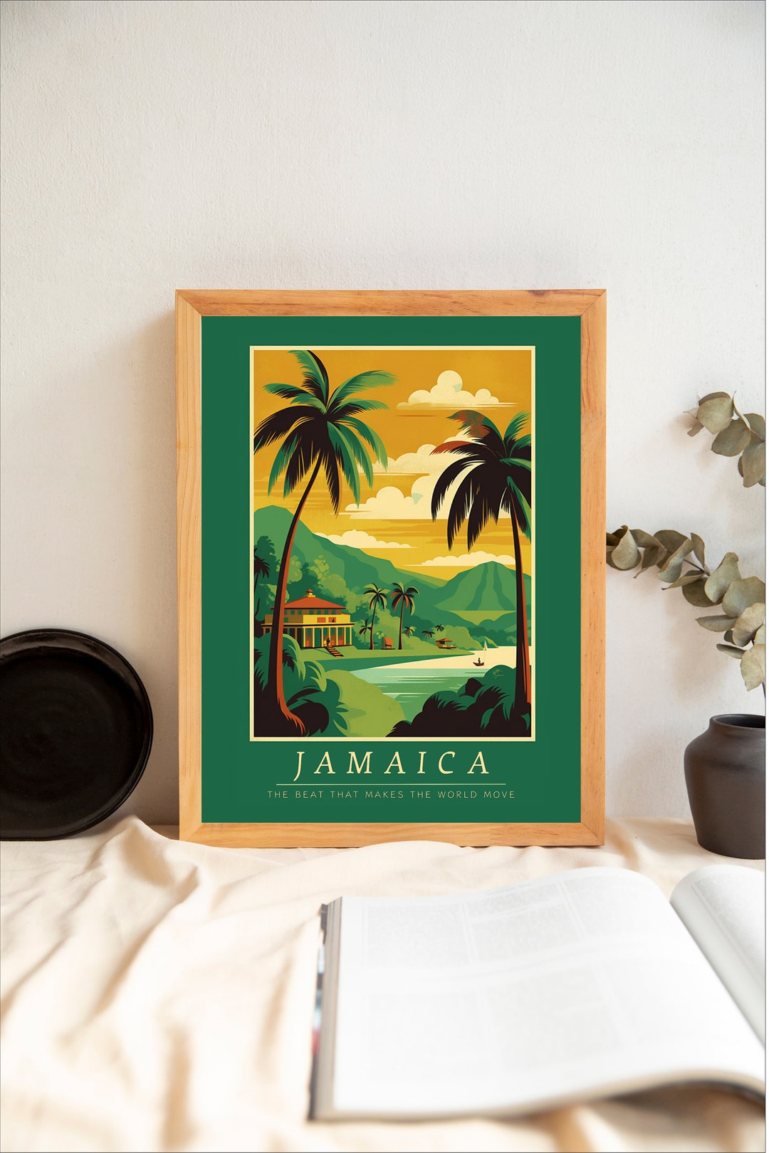 Retro Jamaica Poster Print Wall Art Printable Digital Download - Etsy