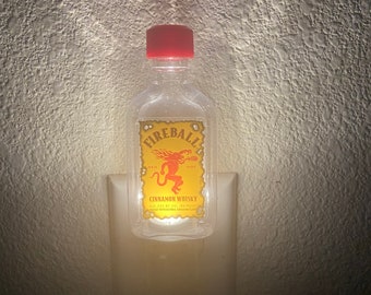 Fireball Whiskey Mini Liquor Bottle Night Light - Etsy