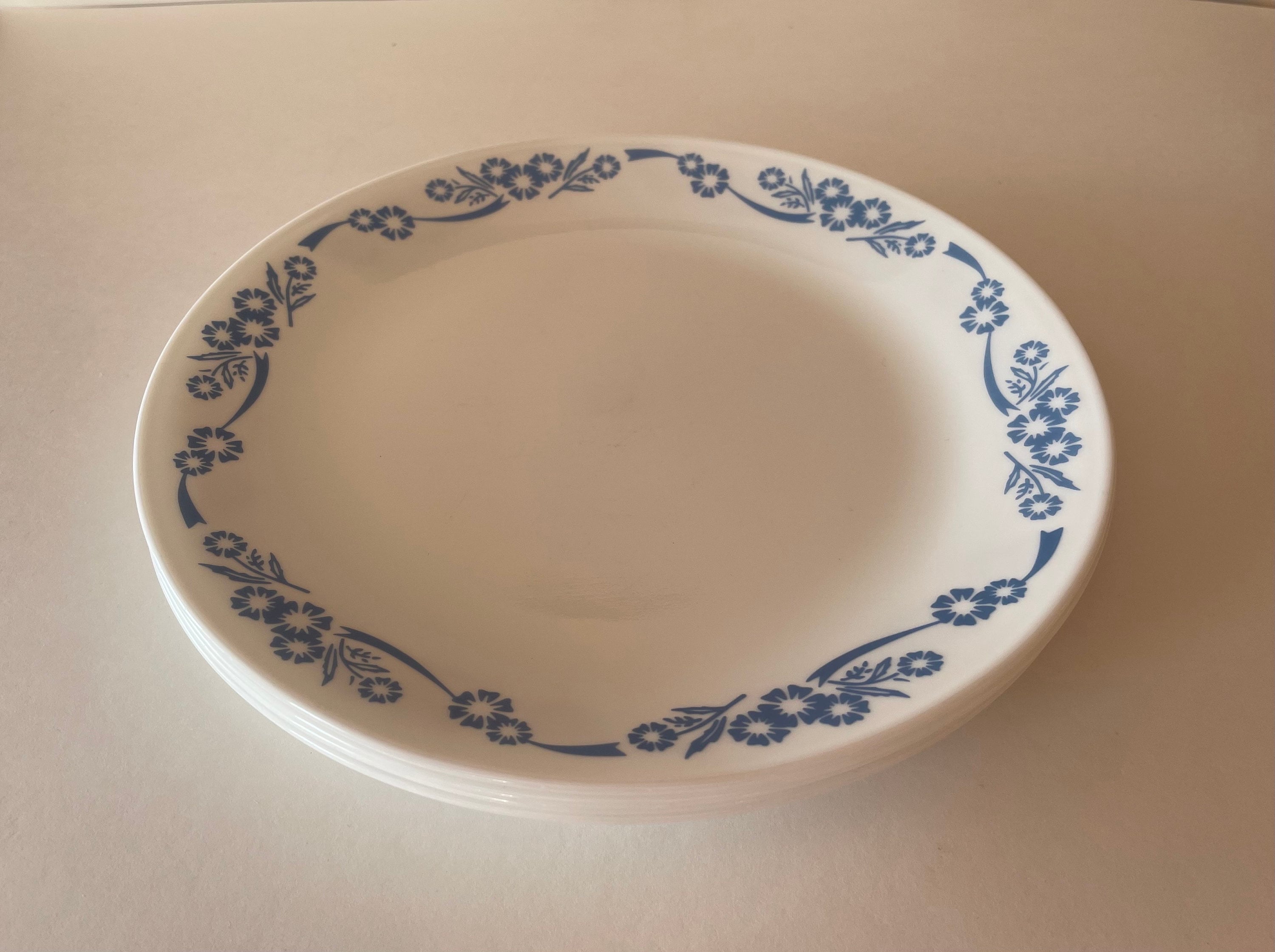 Corning Corelle Blue Cornflower Dinner Plates Set Discontinued Pattern ...