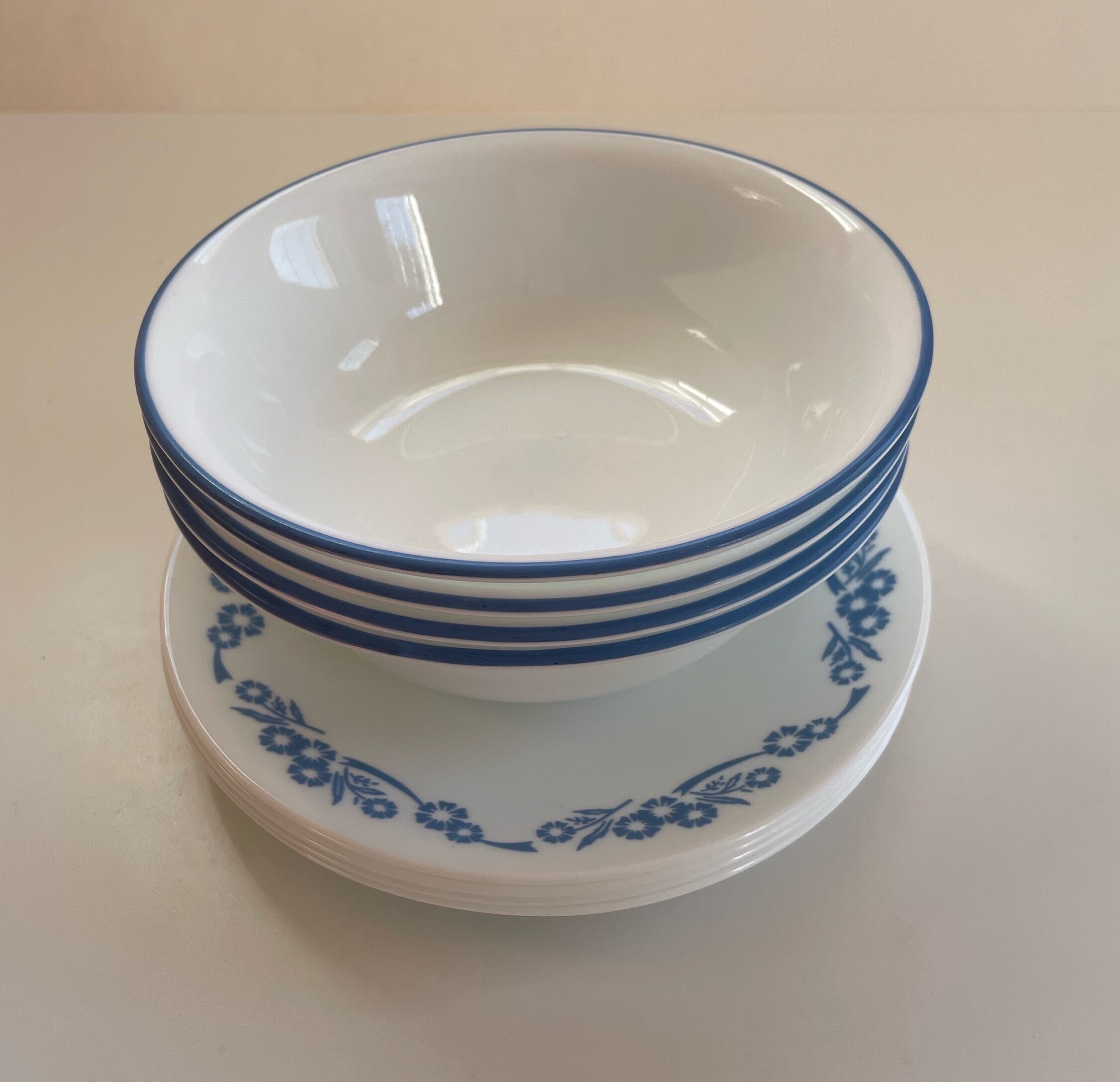 Corning Corelle Blue Cornflower Dinner Plates, Salad Pates and Cereal ...