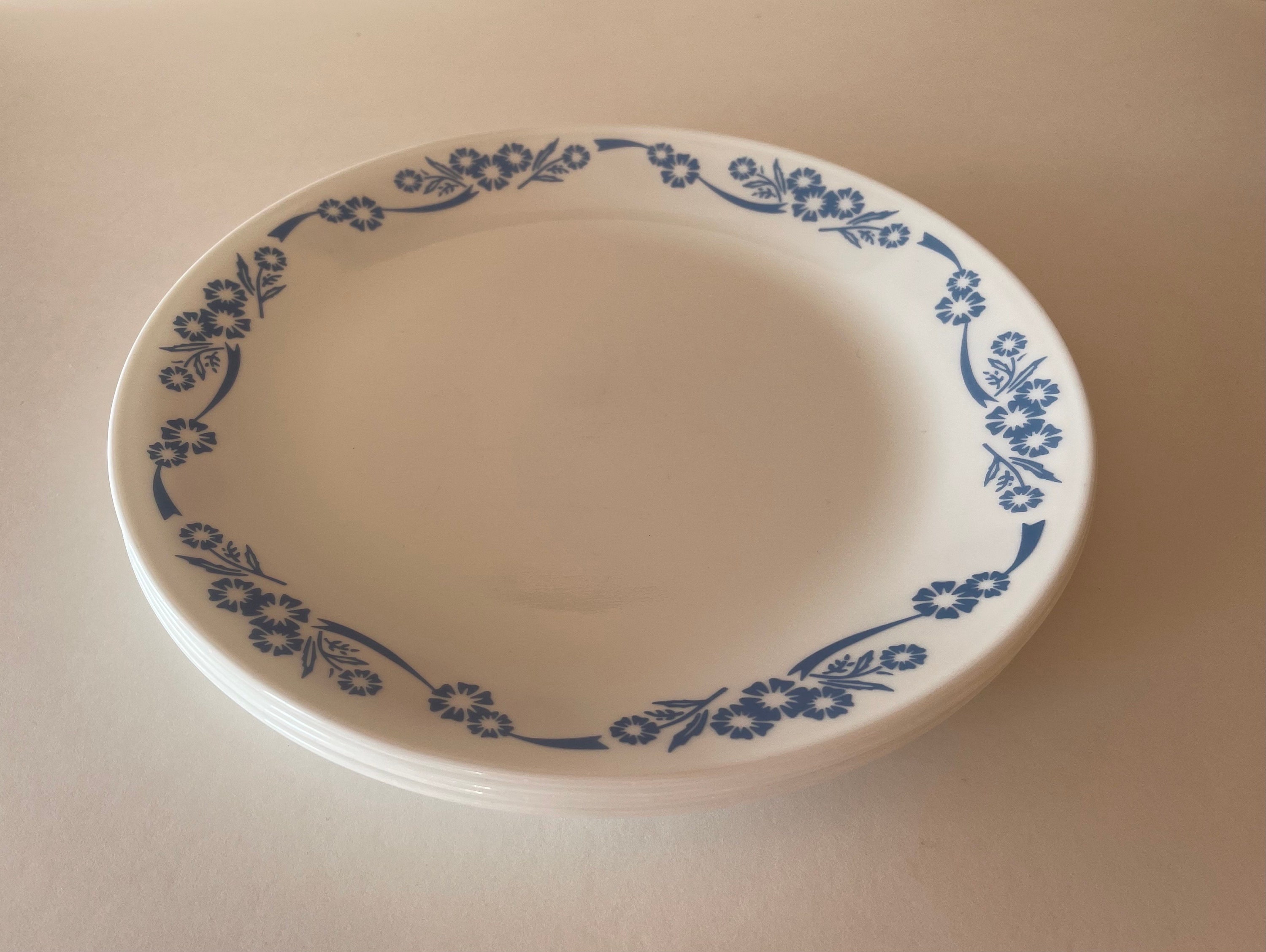 Corning Corelle Blue Cornflower Dinner Plates Set Discontinued Pattern ...