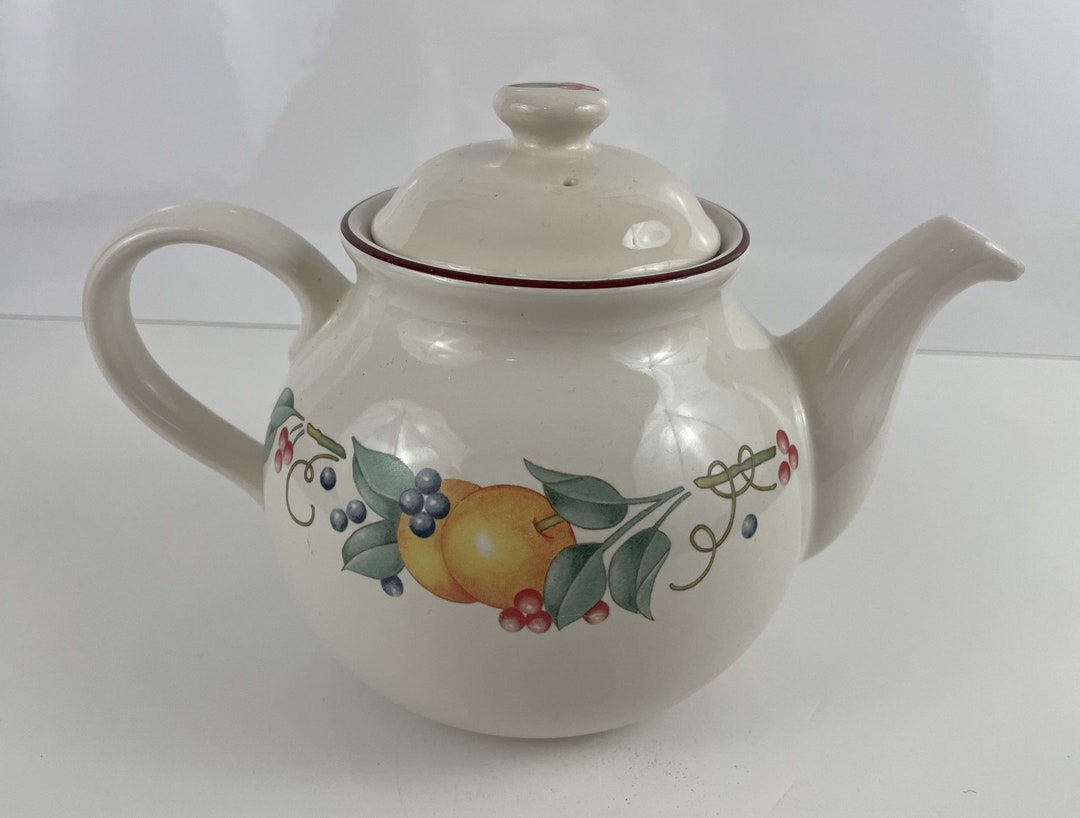 Vintage Corelle Coordinates Stoneware Teapot / Coffee Pot With - Etsy