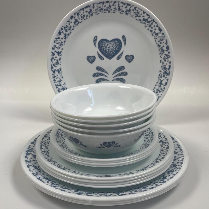 Corelle Blue Hearts - Etsy