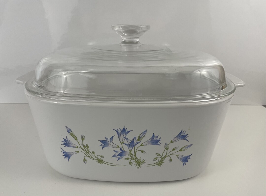Corning Ware 5L Blue Dusk Pattern Casserole Dish - Vintage - Etsy
