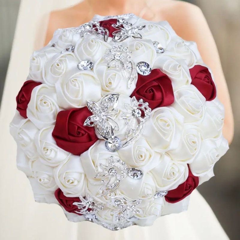 Red Brooch Bouquet - Etsy