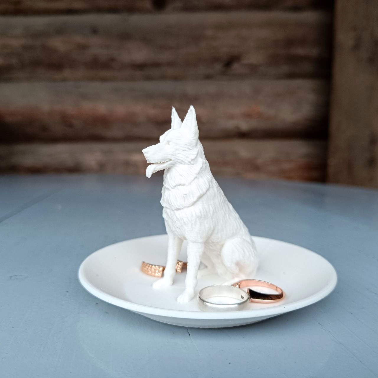 German Shepherd Dog Ring Trinket Dish Tray, Wedding Ring Bearer - Etsy