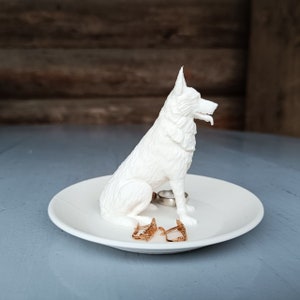 German Shepherd Dog Ring Trinket Dish Tray, Wedding Ring Bearer - Etsy