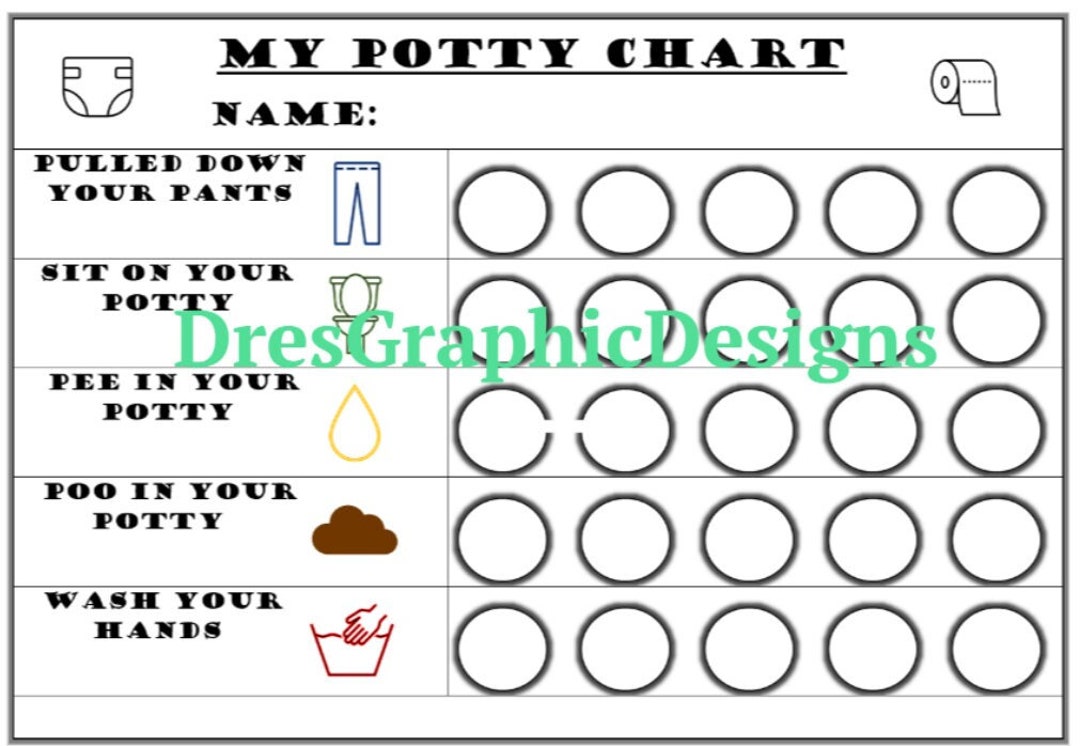 Printable A4 'my Potty Chart' for Toilet Training - Learning ...