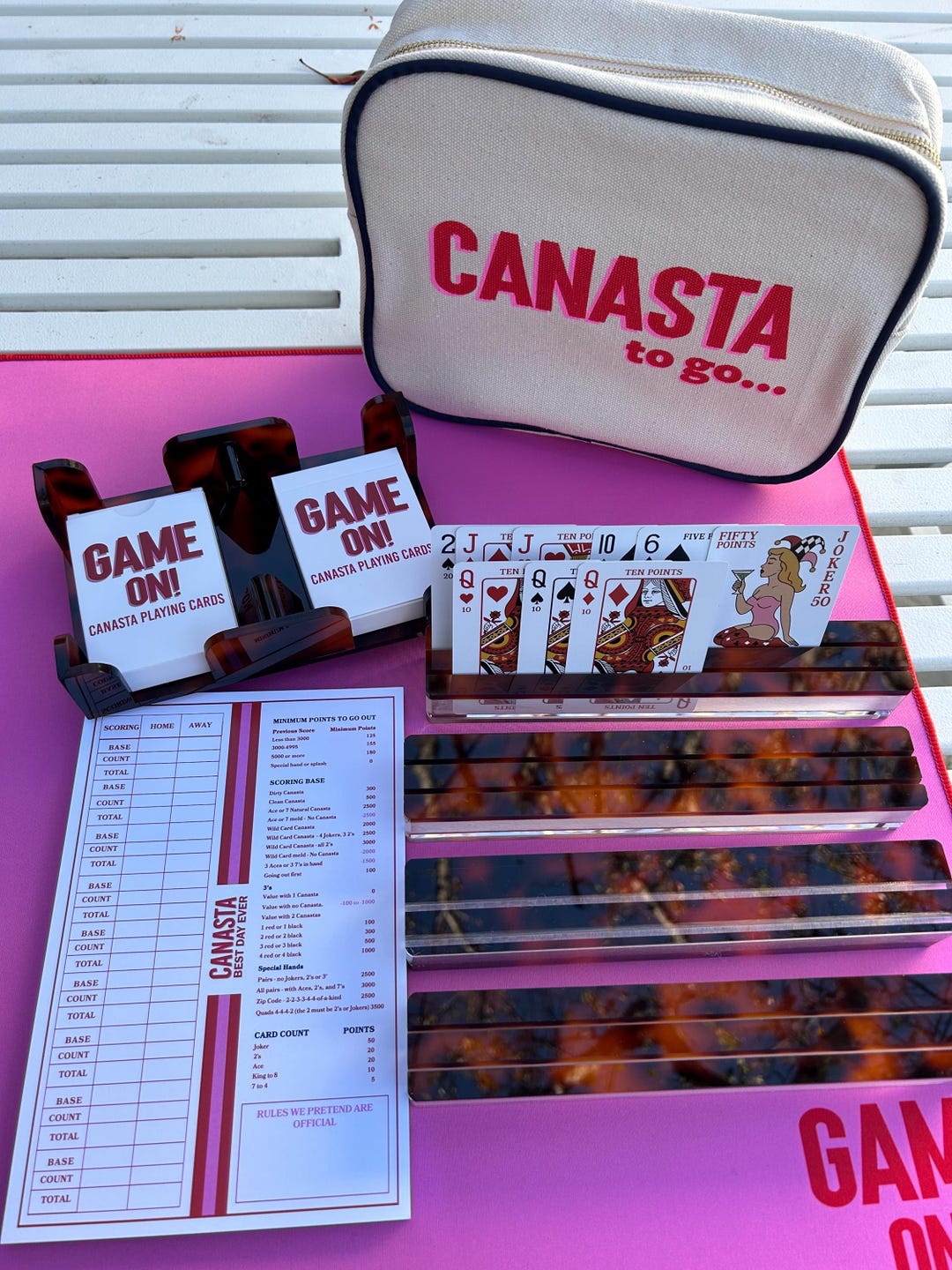 Canasta : Tortoise Spinner, 2 Decks Cards (with Point Value), 4 Card ...