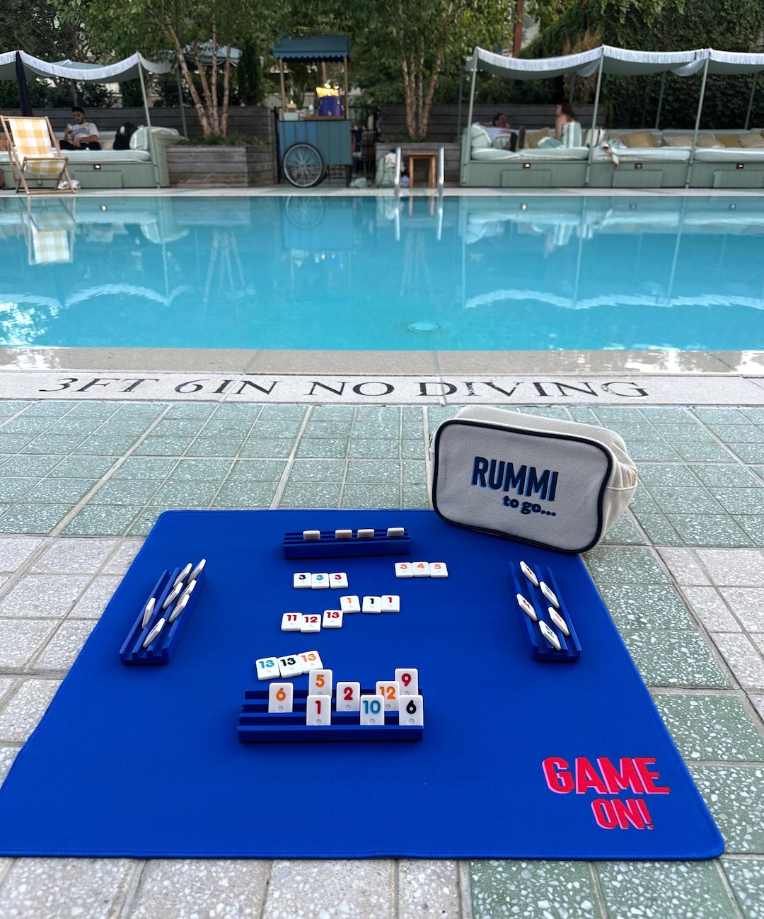 Mini Rummi Kub Travel Set . Canvas Bag, 160 Rummi Kub Game Tiles and 4 ...