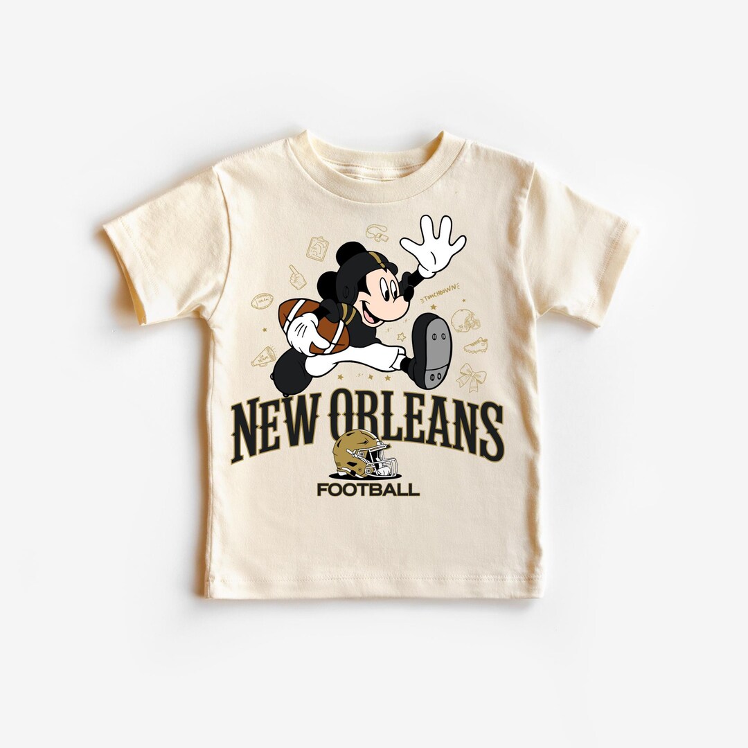 Kids Mickey Mouse Saints Football T-shirt - New Orleans Game Day - Etsy