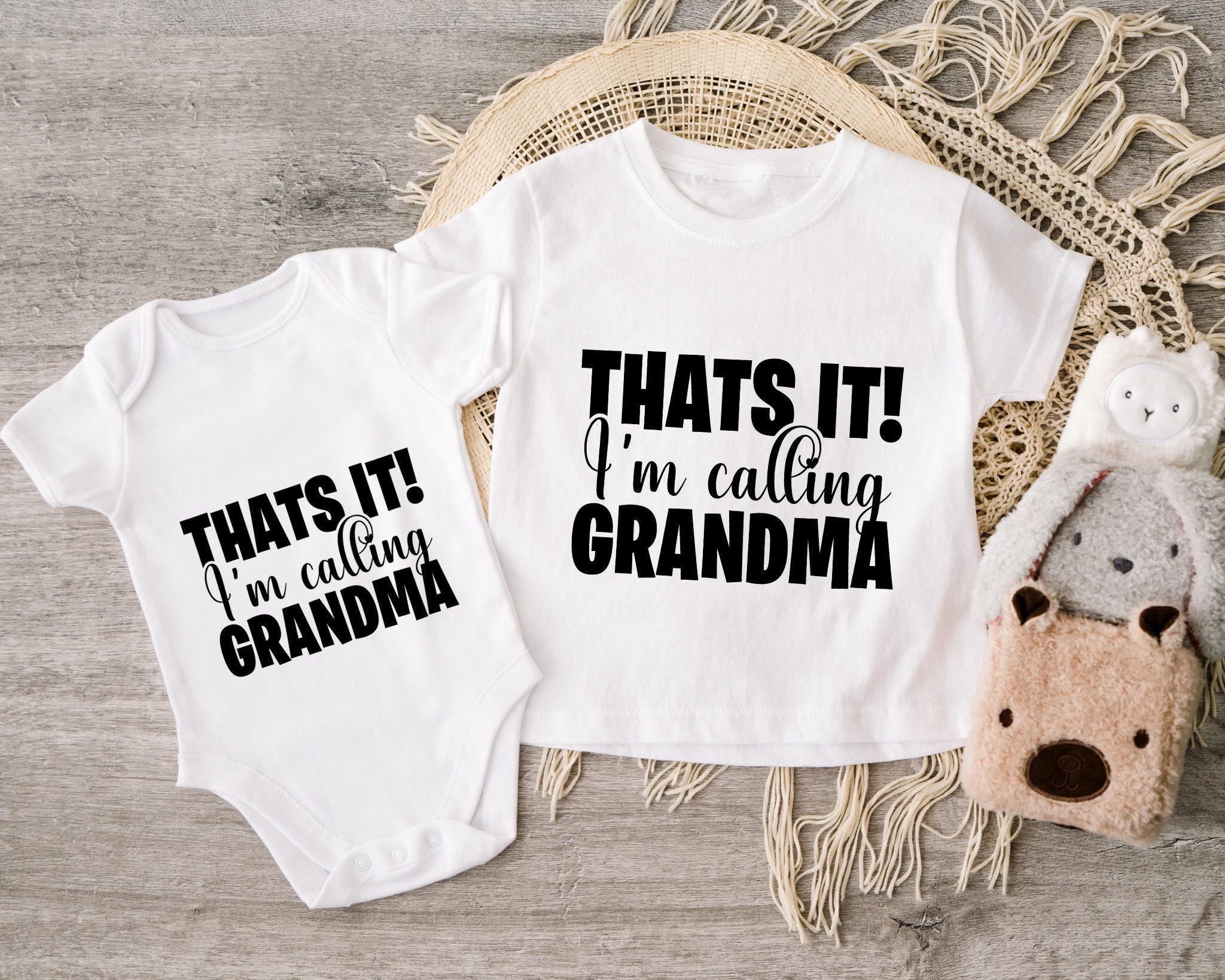 Calling Grandma Bodysuit: Funny Baby Announcement, Grandparent Gift - Etsy