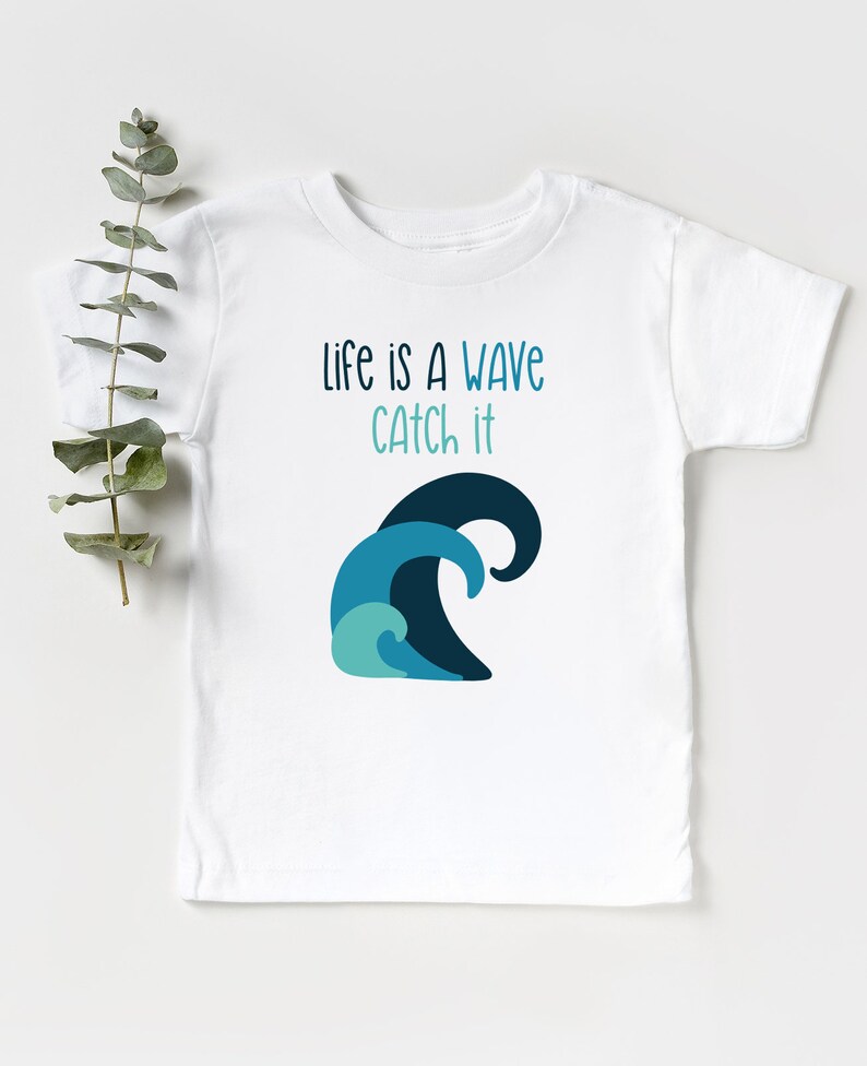 Life is a Wave Catch It Kids Shirt, Surfer Kids Shirt, Surfer Toddler ...