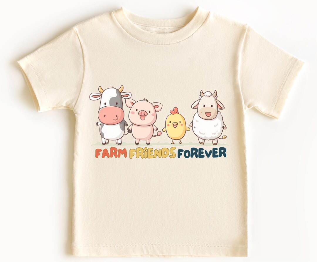Farm Friends Forever Kids Shirt – Cute Farm Animal T-shirt, Toddler ...