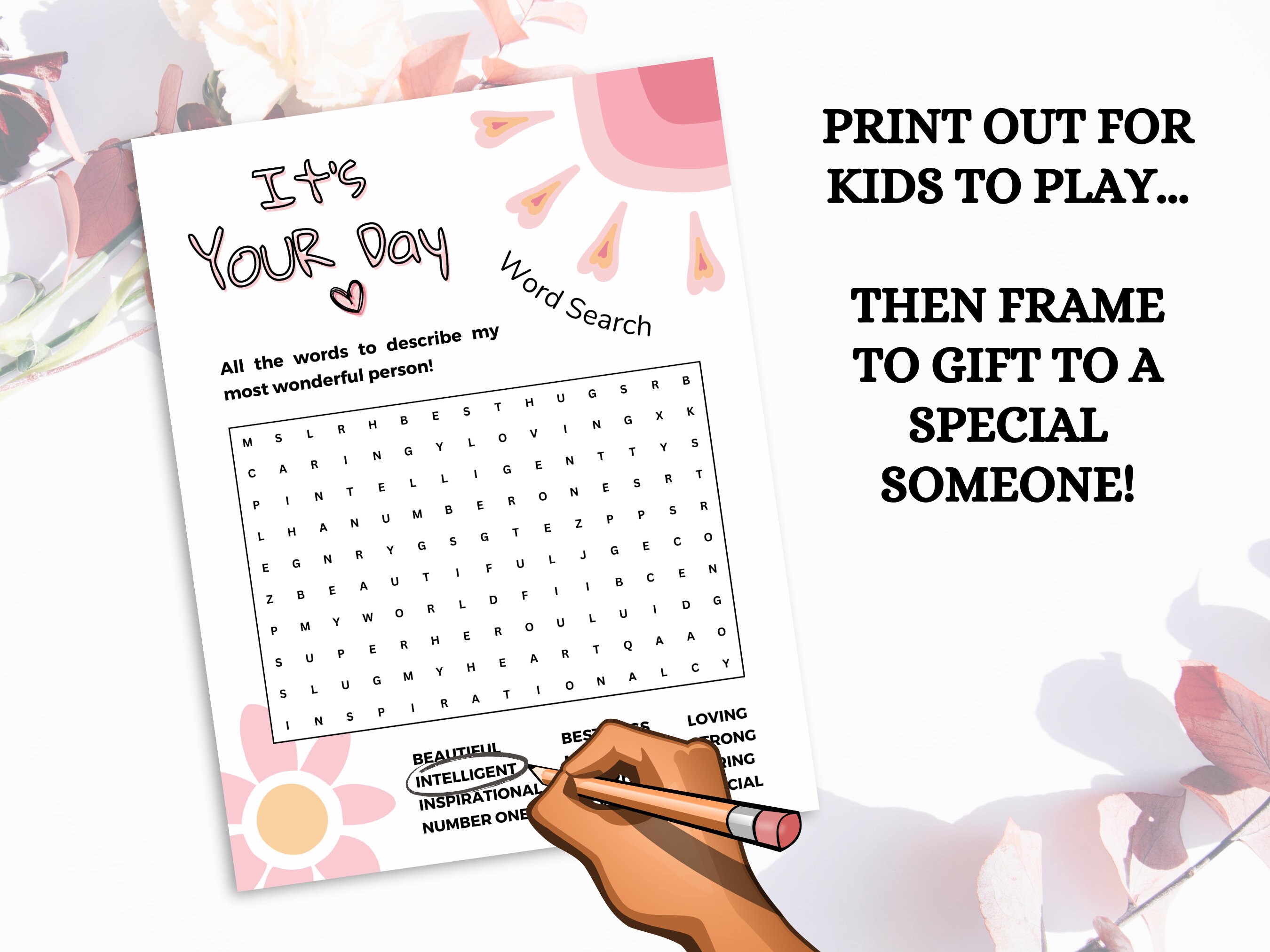 It's Your Day Word Search Alternative Mother's Day Word Search ...