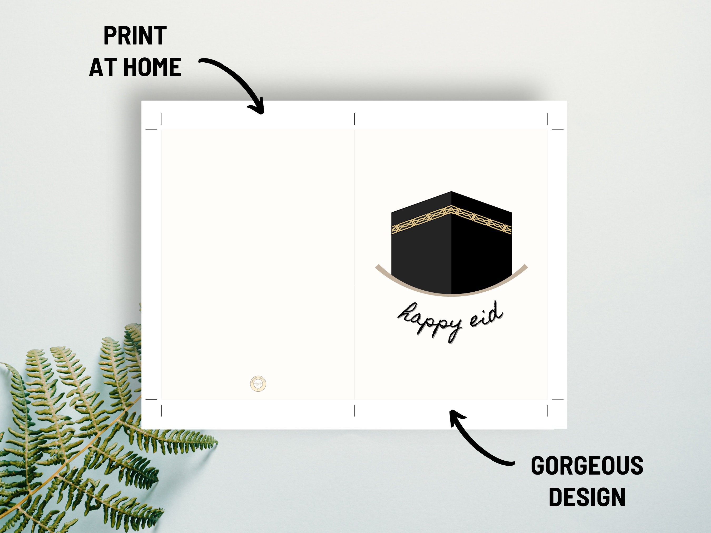 Happy Eid Card Eid Card Printable Kaaba Card Eid Gift Eid Party - Etsy