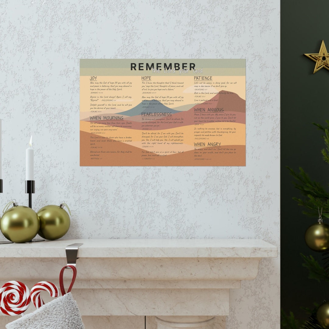 Bible Verses Poster - Scriptures for Life Circumstances 11x17 In ...