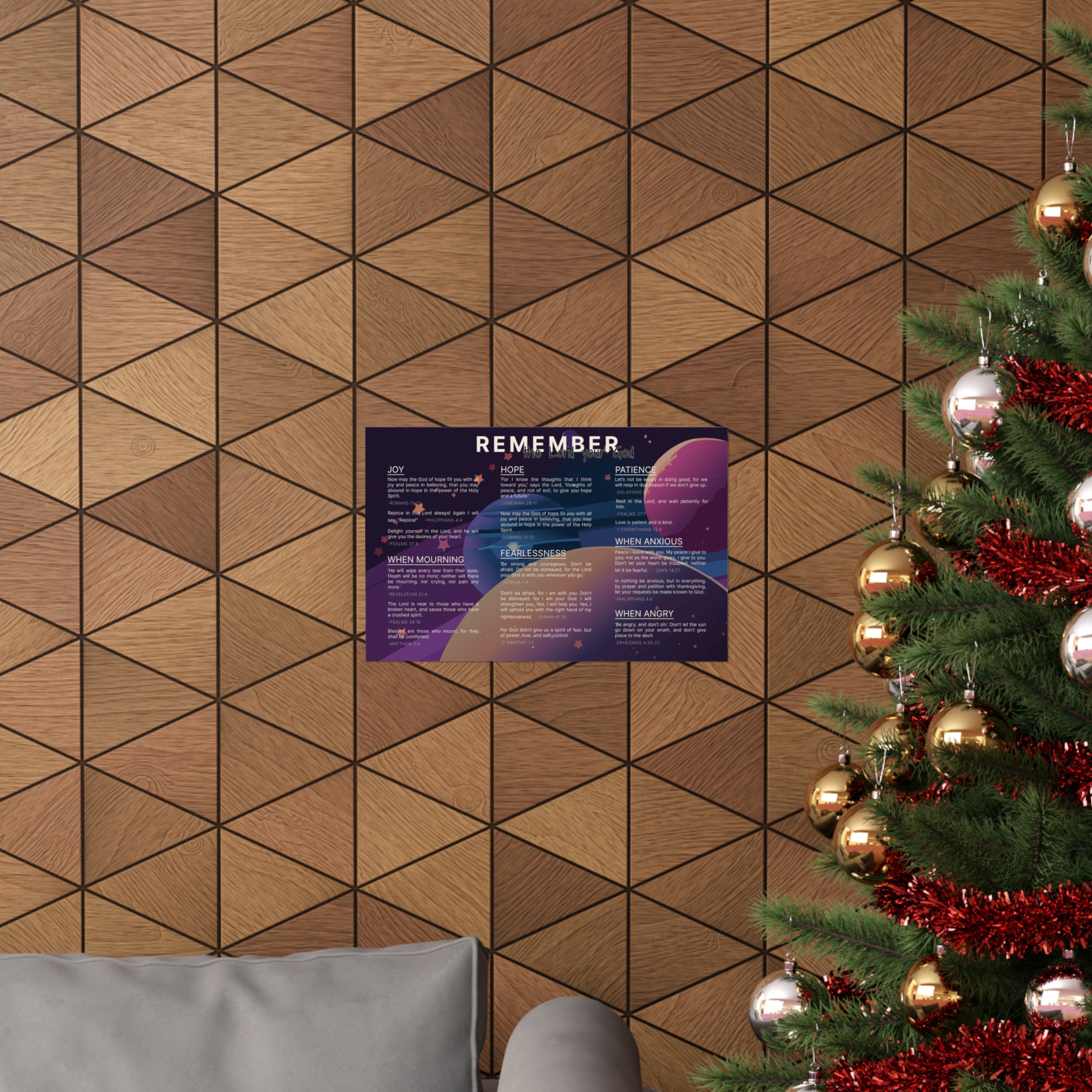 Bible Verses Poster - Scriptures for Life Circumstances 11x17 In ...