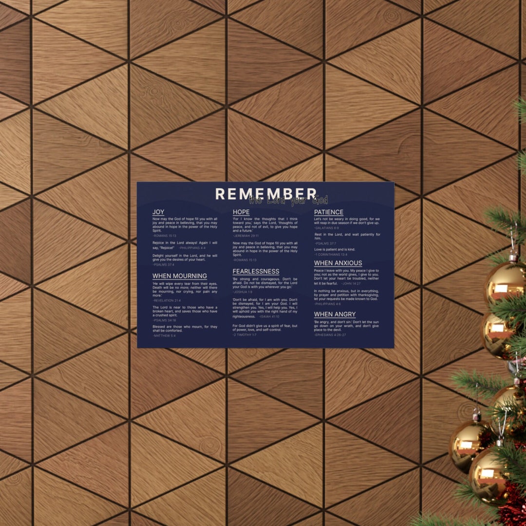 Bible Verses Poster - Scriptures for Life Circumstances 11x17 In ...