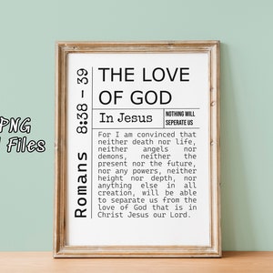 The Love of God SVG PNG, Romans 8:38-39 Svg Png, Bible Verse Svg Png ...