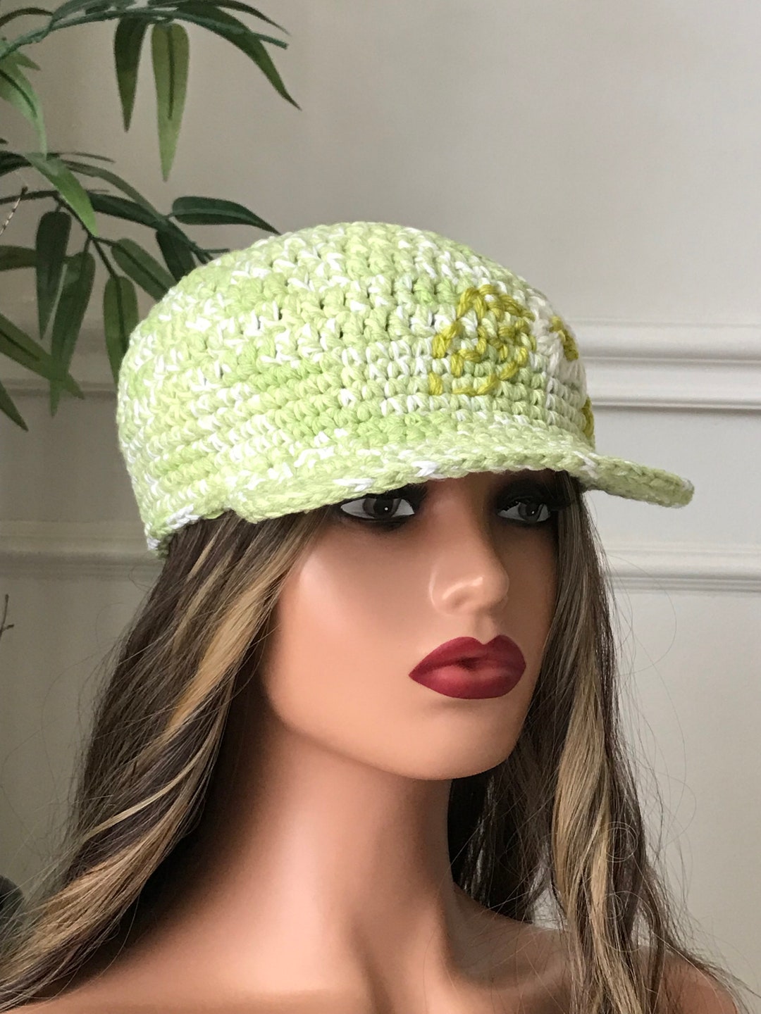 Crochet Baseball Cap Hat. Crochet Women Hat. Crochet Gift Hat , Chunky ...