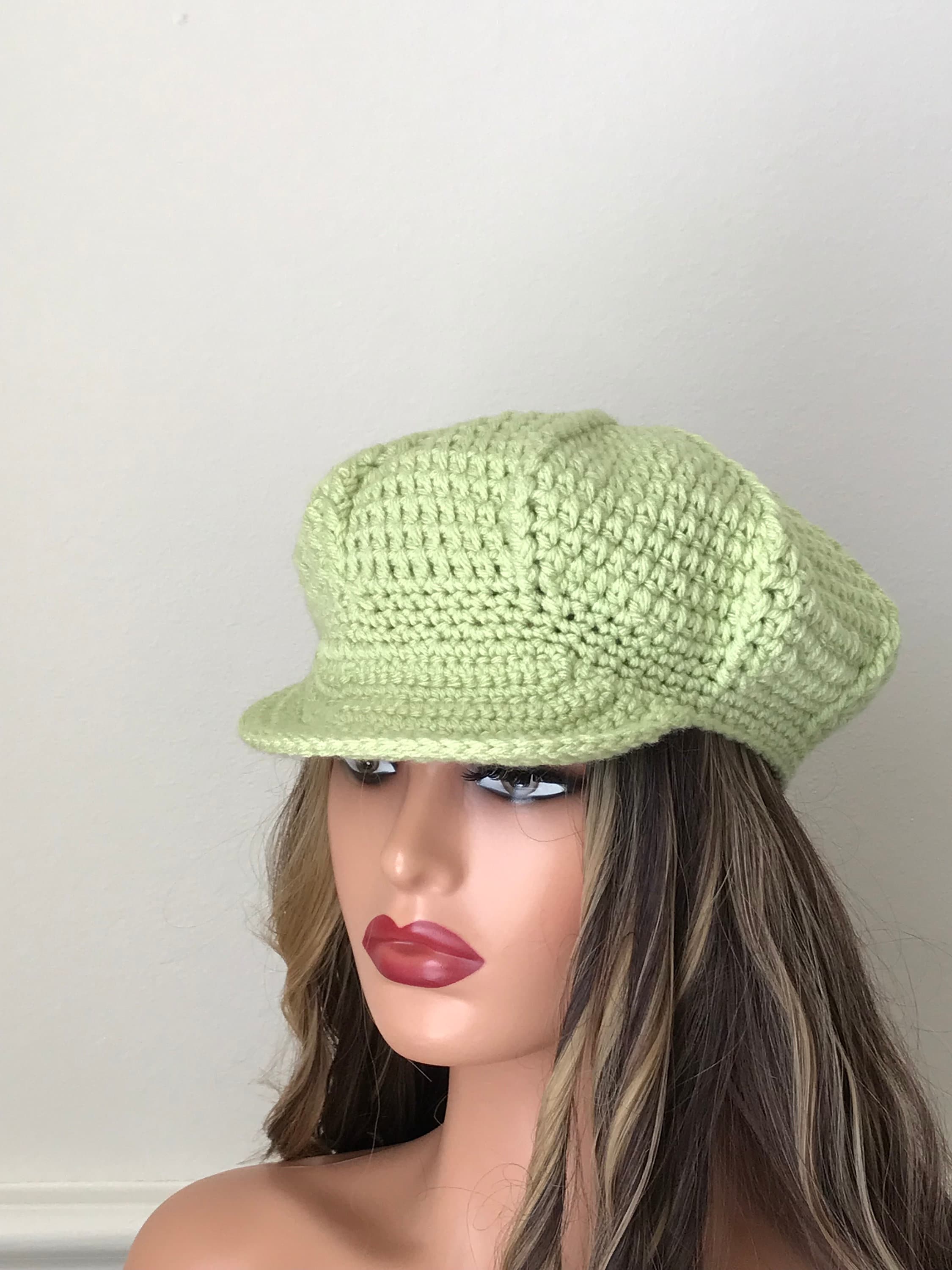 Newsboy Cap Crochet With Birm Women Hat New Boy Hat. A 102 - Etsy