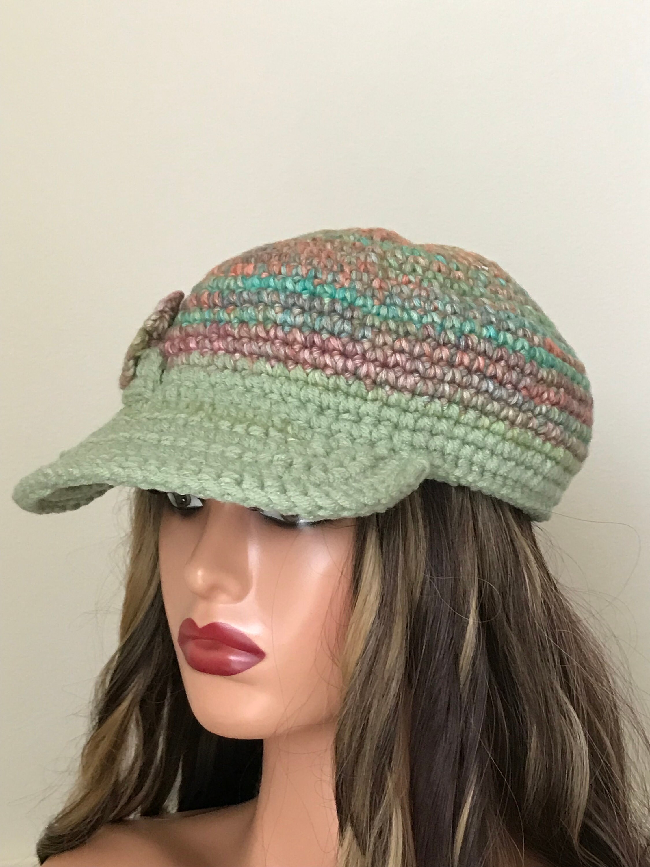 Chunky Crochet Baseball Cap , Crochet Baseball Hat , Crochet Baseball ...