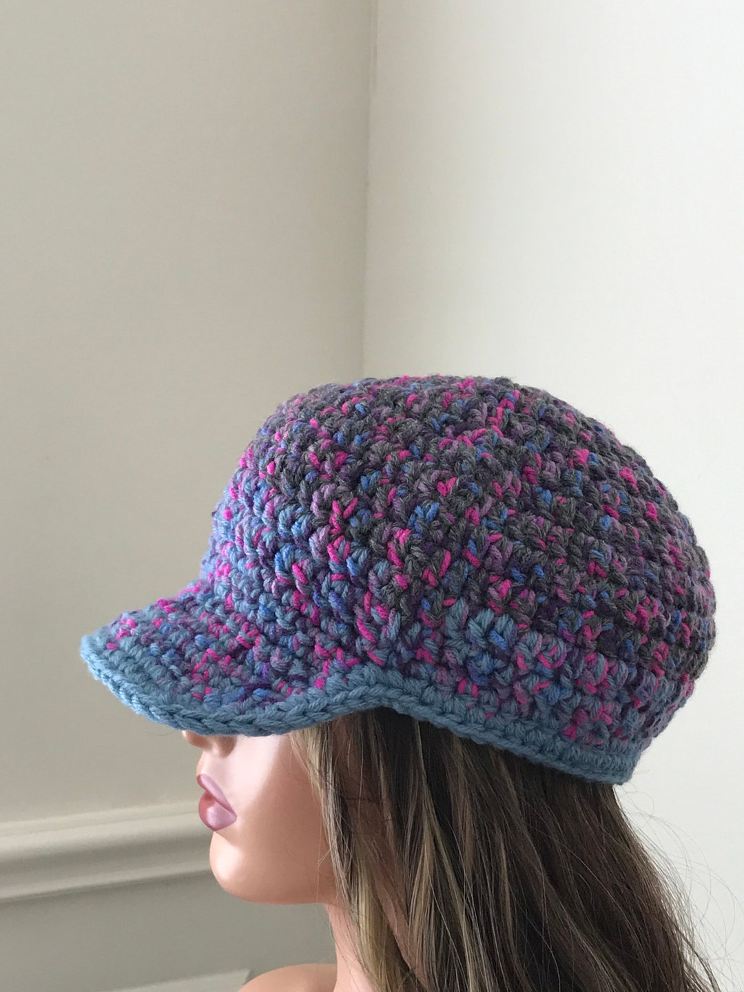 Chunky Crochet Baseball Cap , Crochet Baseball Hat , Crochet Baseball ...