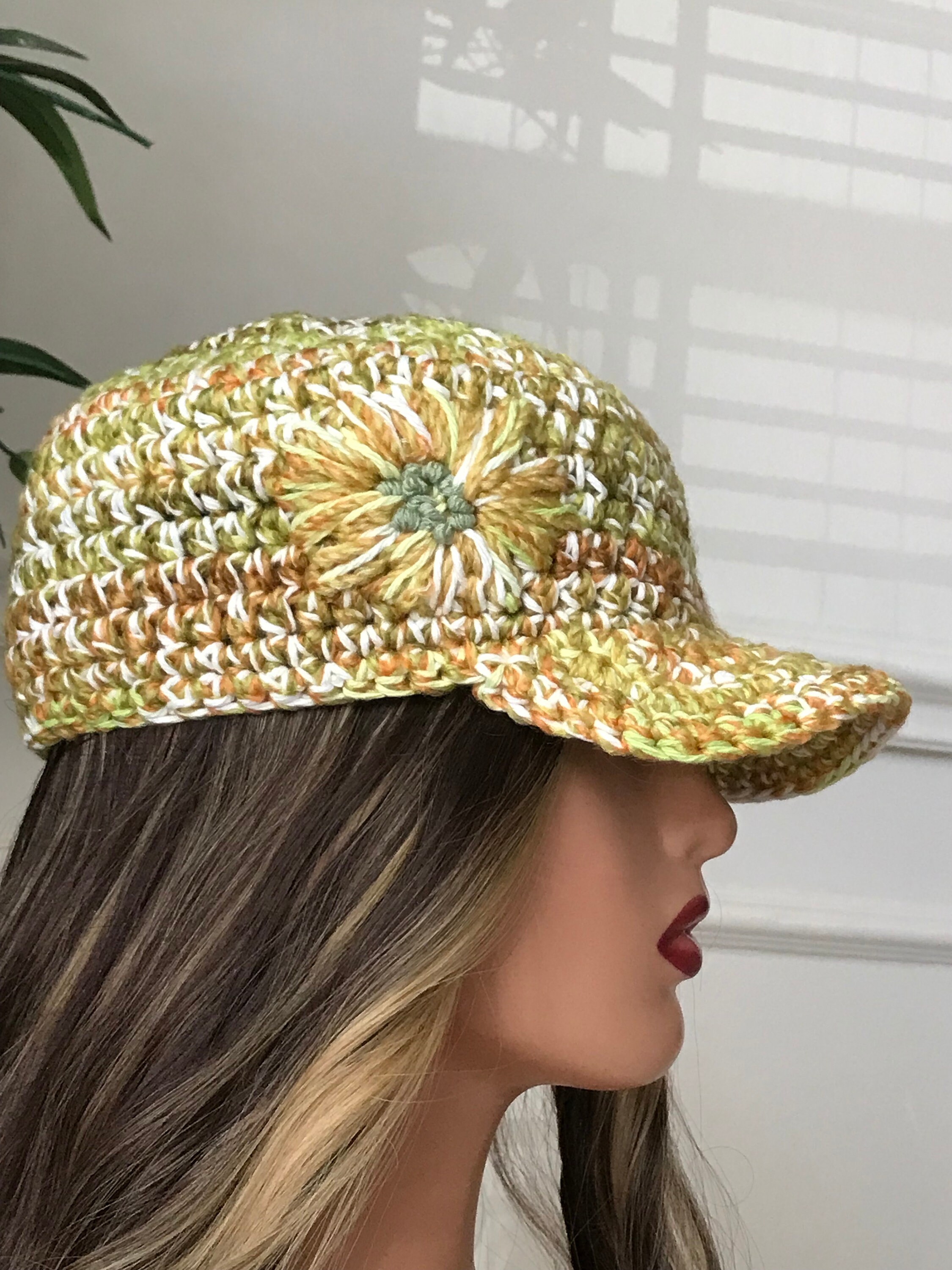 Chunky Crochet Baseball Cap Hat. Crochet Women Hat. Crochet Gift Hat ...