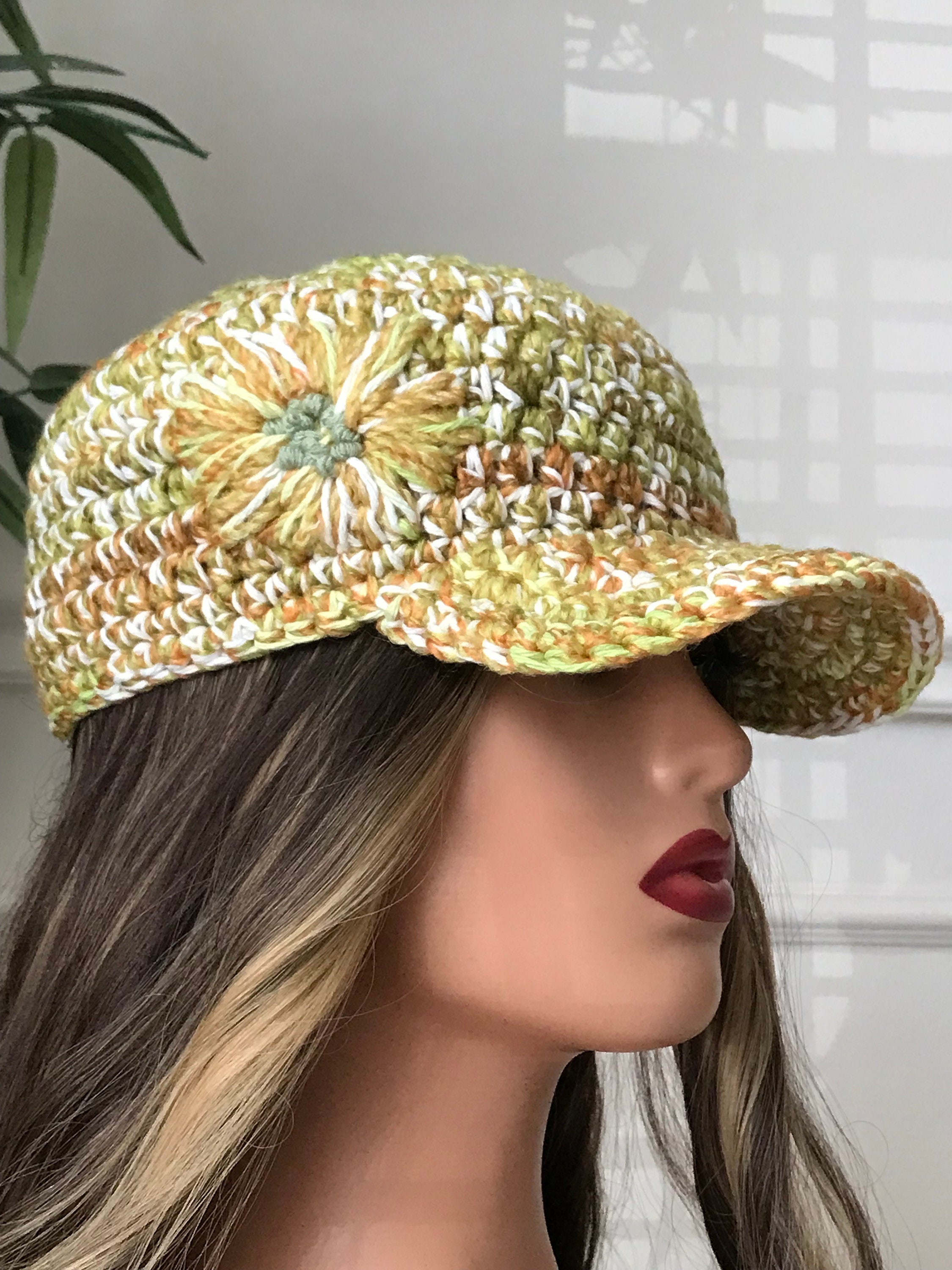 Chunky Crochet Baseball Cap Hat. Crochet Women Hat. Crochet Gift Hat ...