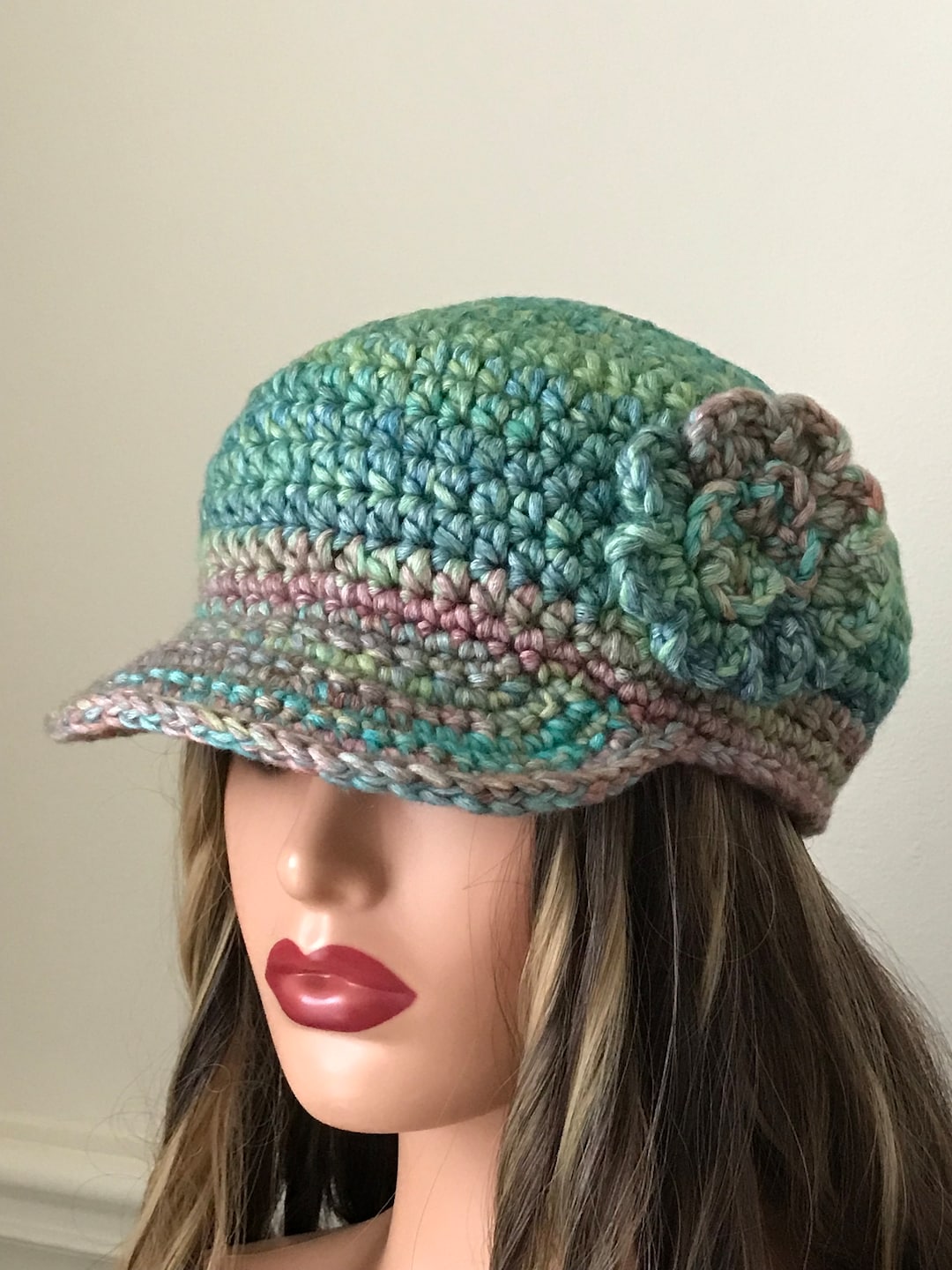 Chunky Crochet Baseball Cap , Crochet Baseball Hat , Crochet Baseball ...