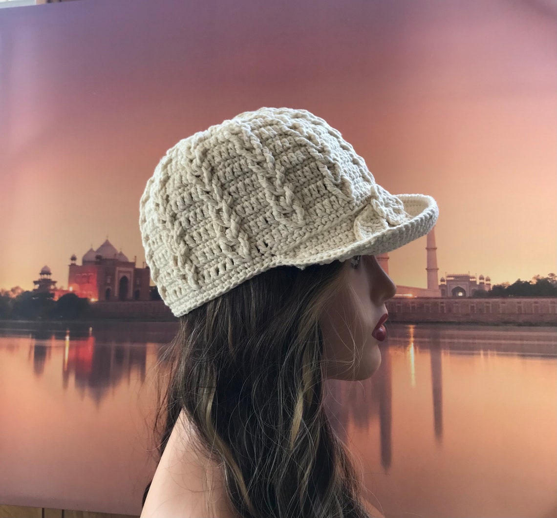 Crochet Baseball Cap, Crochet Baseball Hat, Crochet Baseball Cap With ...