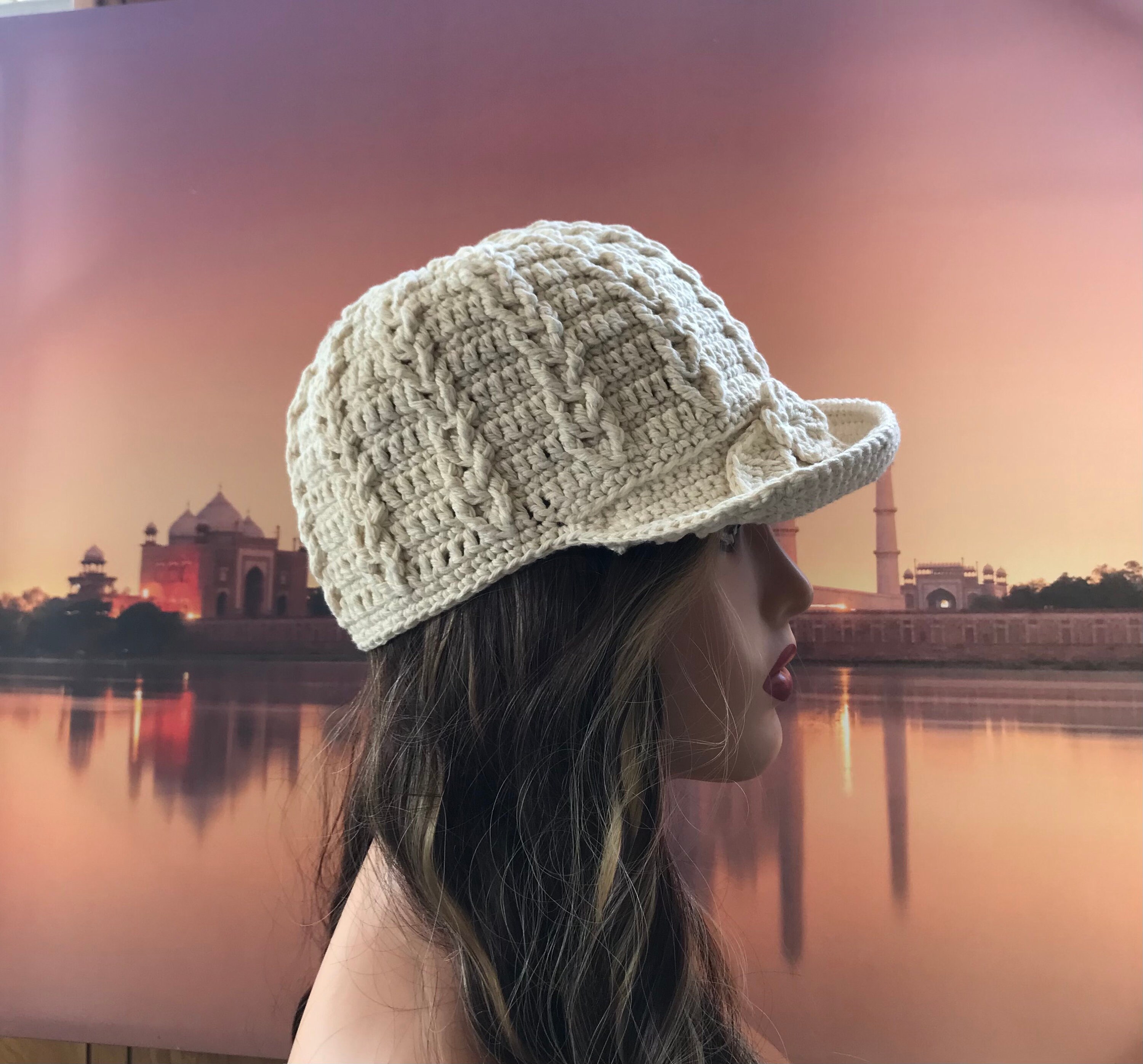 Crochet Baseball Cap, Crochet Baseball Hat, Crochet Baseball Cap With ...