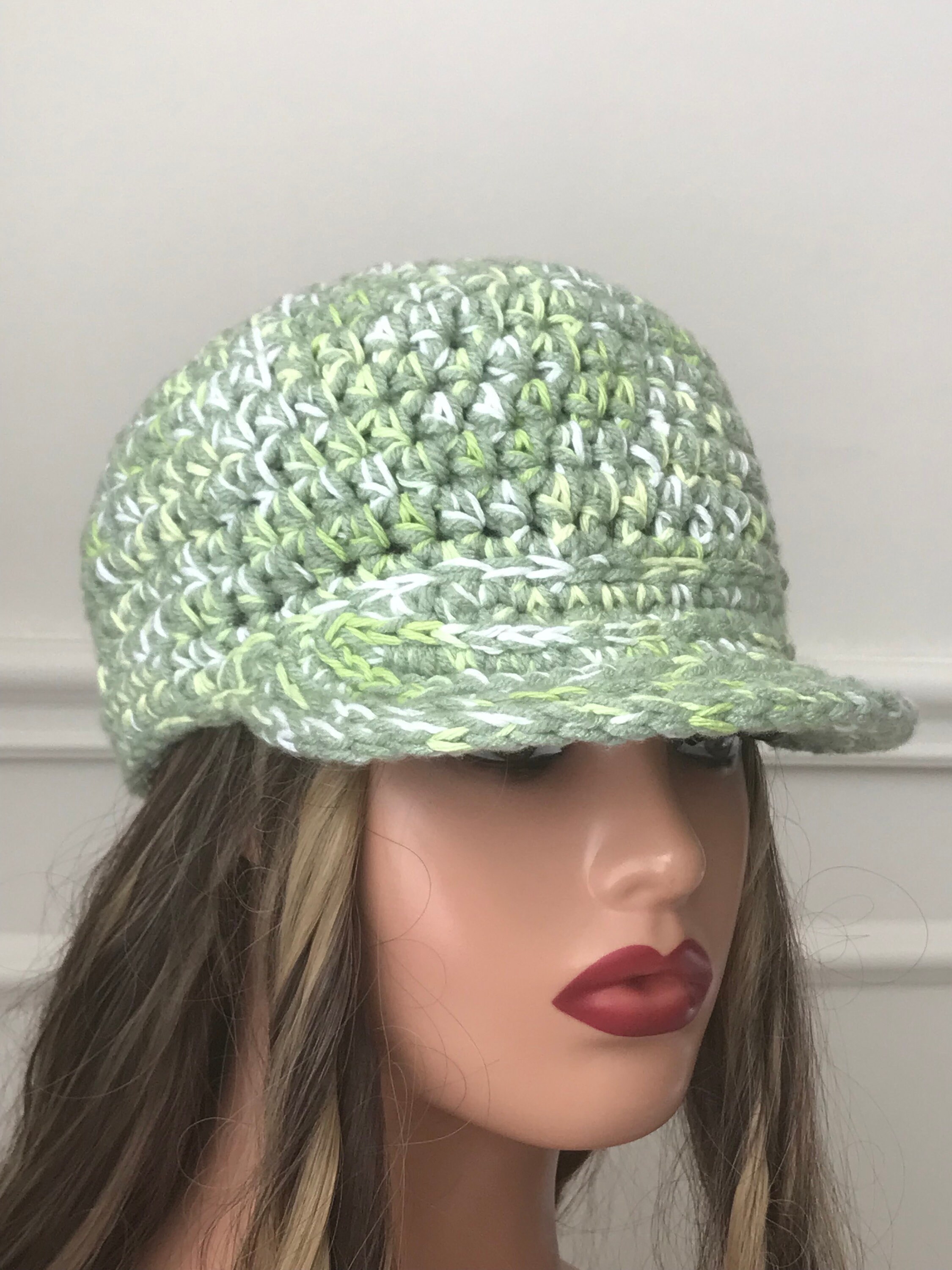 Crochet Baseball Cap Hat. Crochet Women Hat. Crochet Gift Hat , Crochet ...