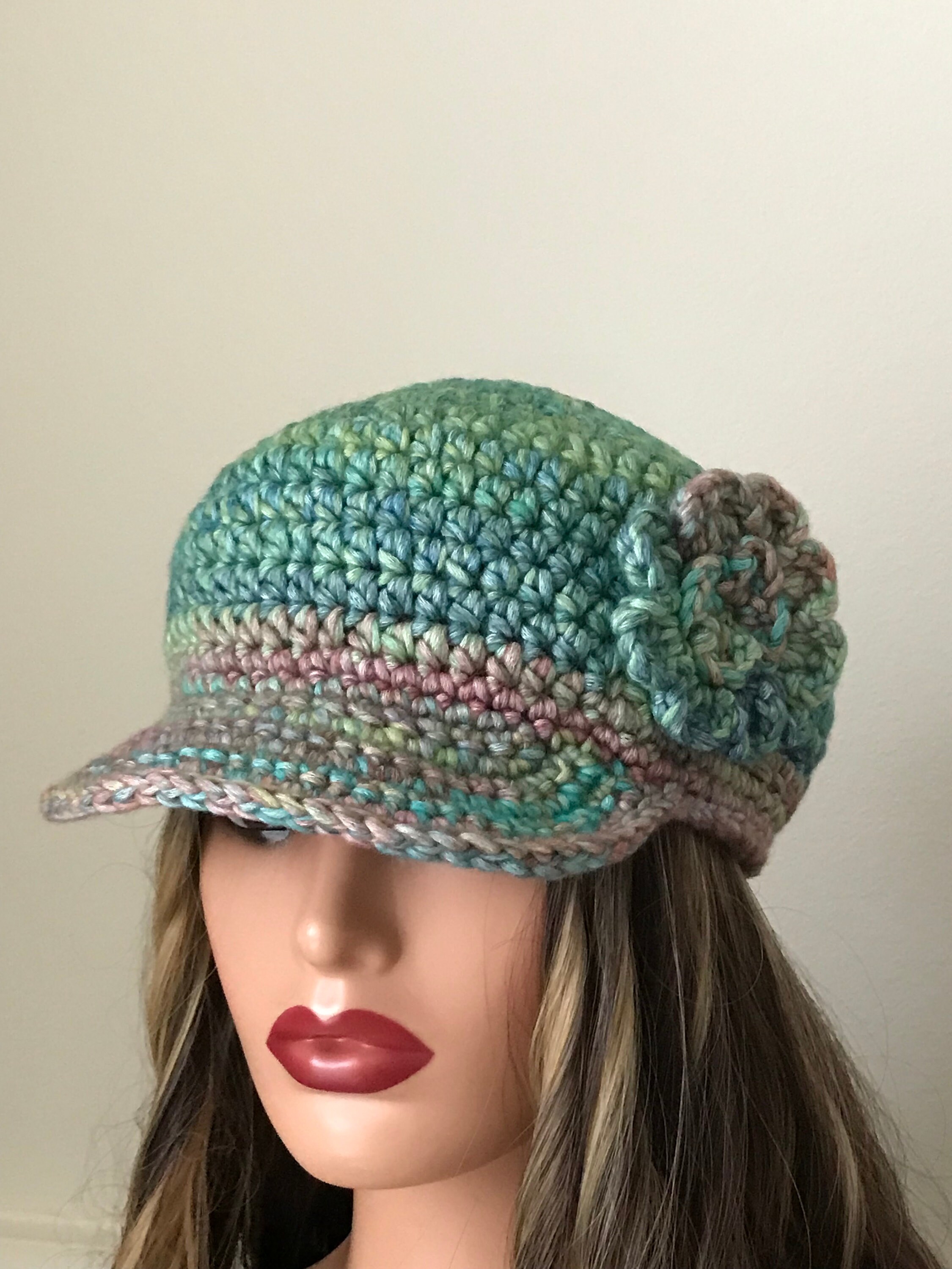 Chunky Crochet Baseball Cap , Crochet Baseball Hat , Crochet Baseball ...