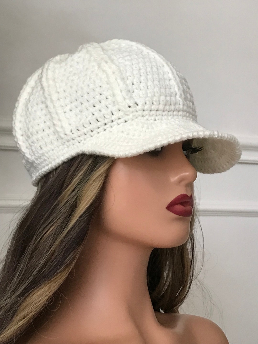 Chunky Crochet Baseball Cap , Crochet Baseball Hat , Crochet Baseball ...