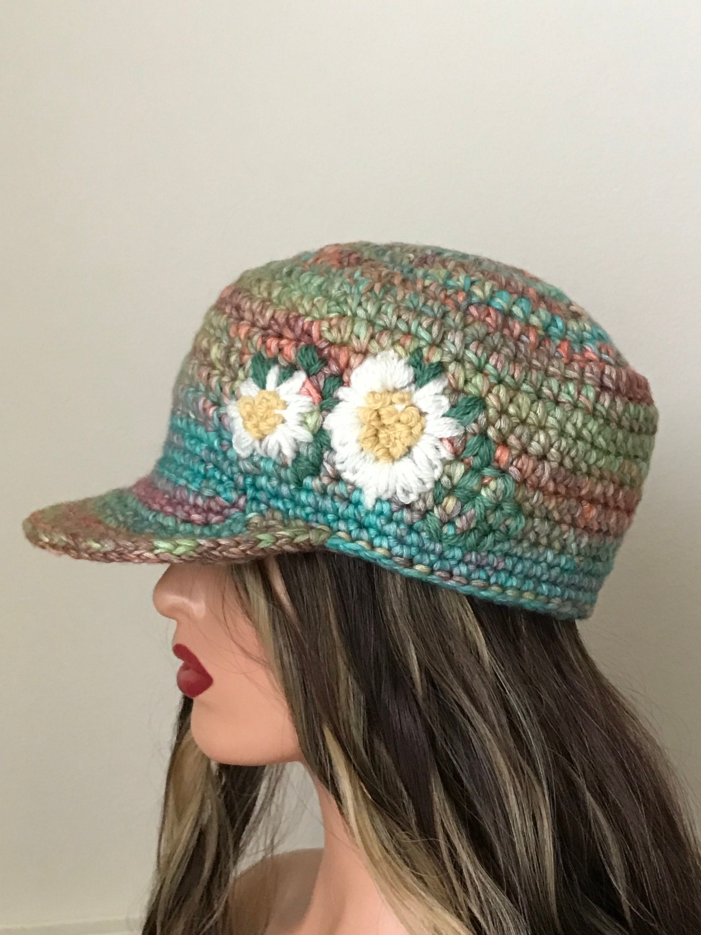Chunky Crochet Baseball Cap , Crochet Baseball Hat , Crochet Baseball ...