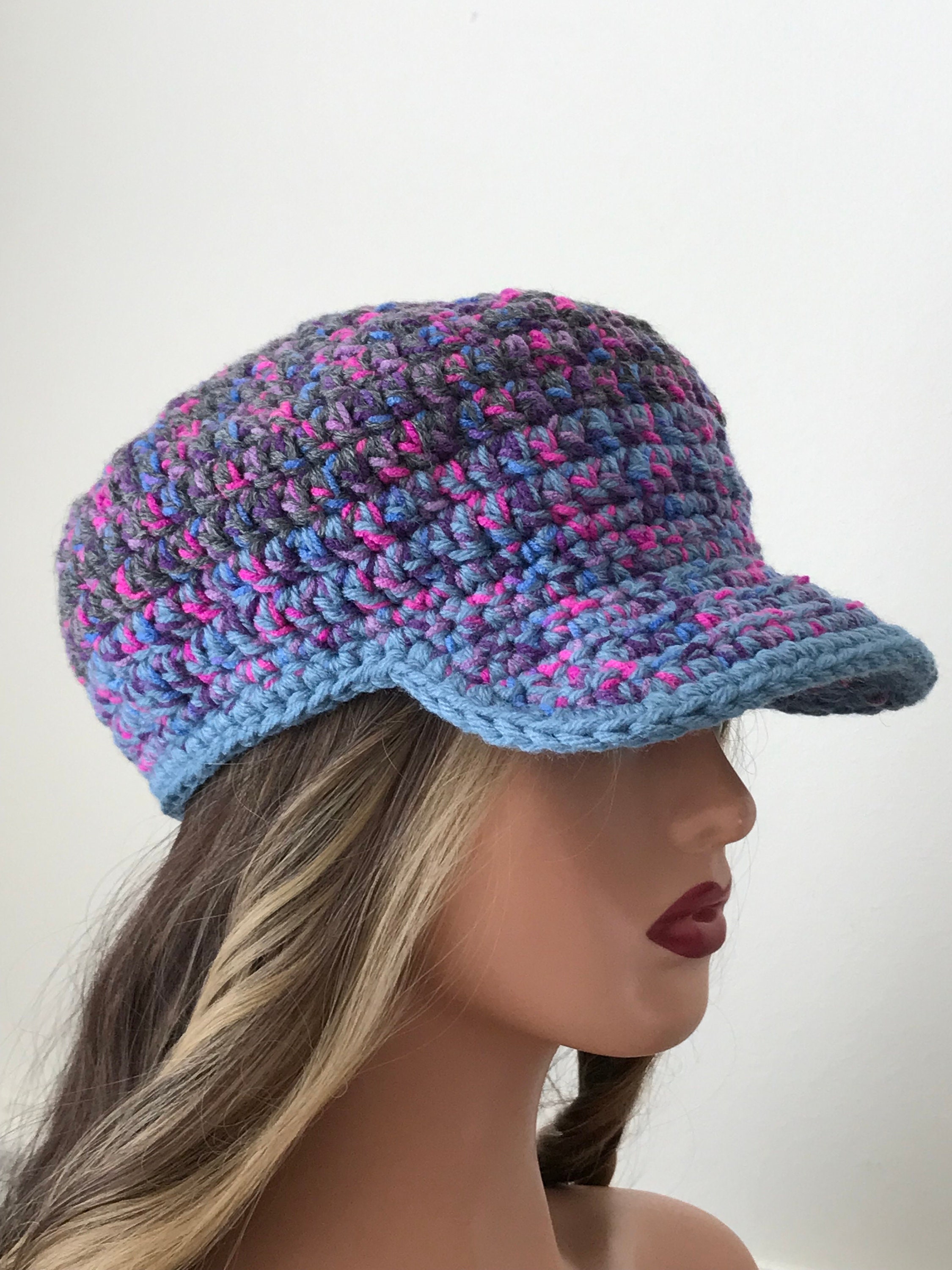 Chunky Crochet Baseball Cap , Crochet Baseball Hat , Crochet Baseball ...