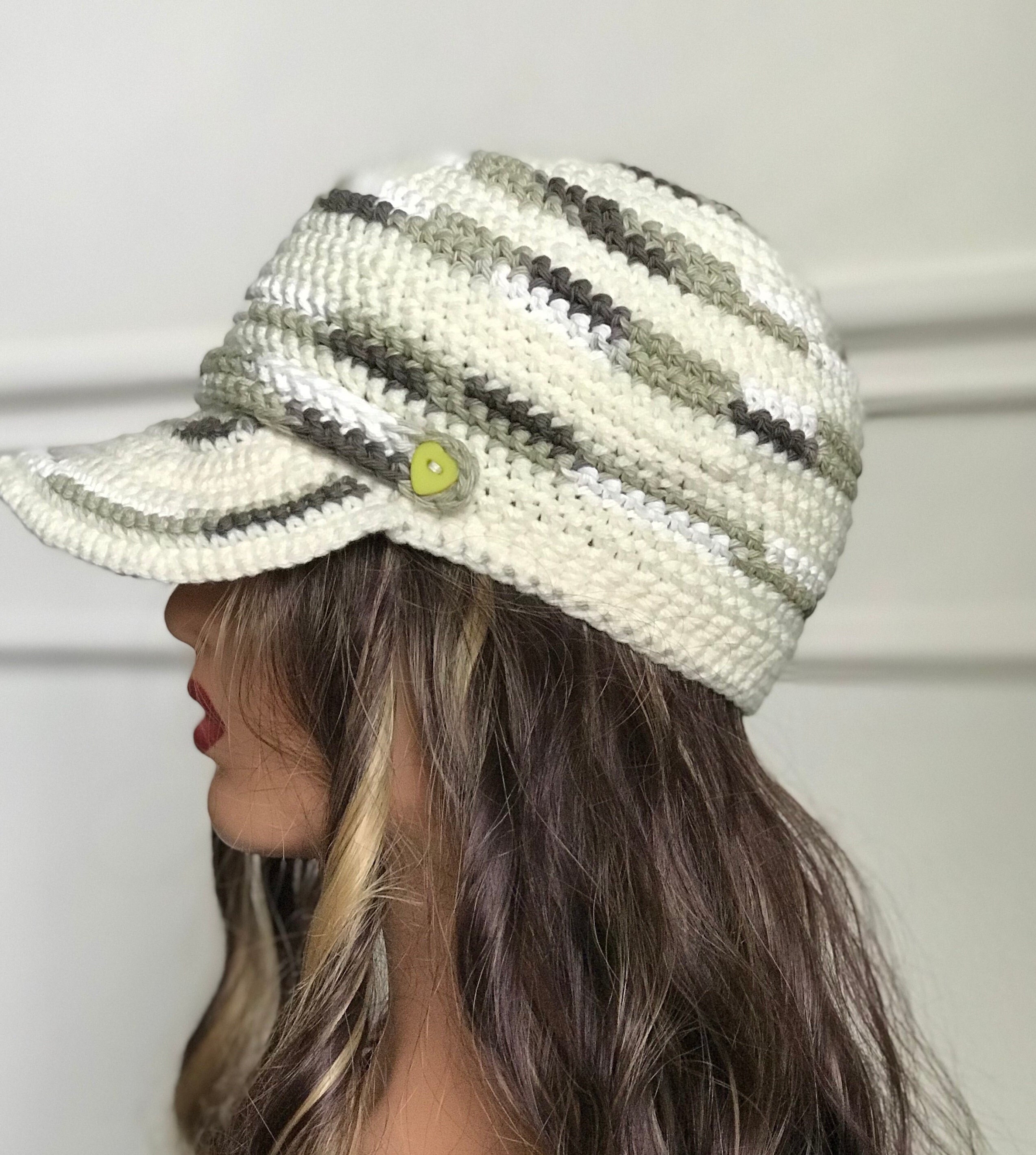 Crochet Cap Crochet News Boy Hat , Handmade Crochet Hat for Girl .women ...