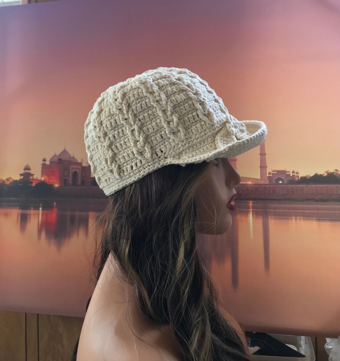 Crochet Baseball Cap, Crochet Baseball Hat, Crochet Baseball Cap With ...