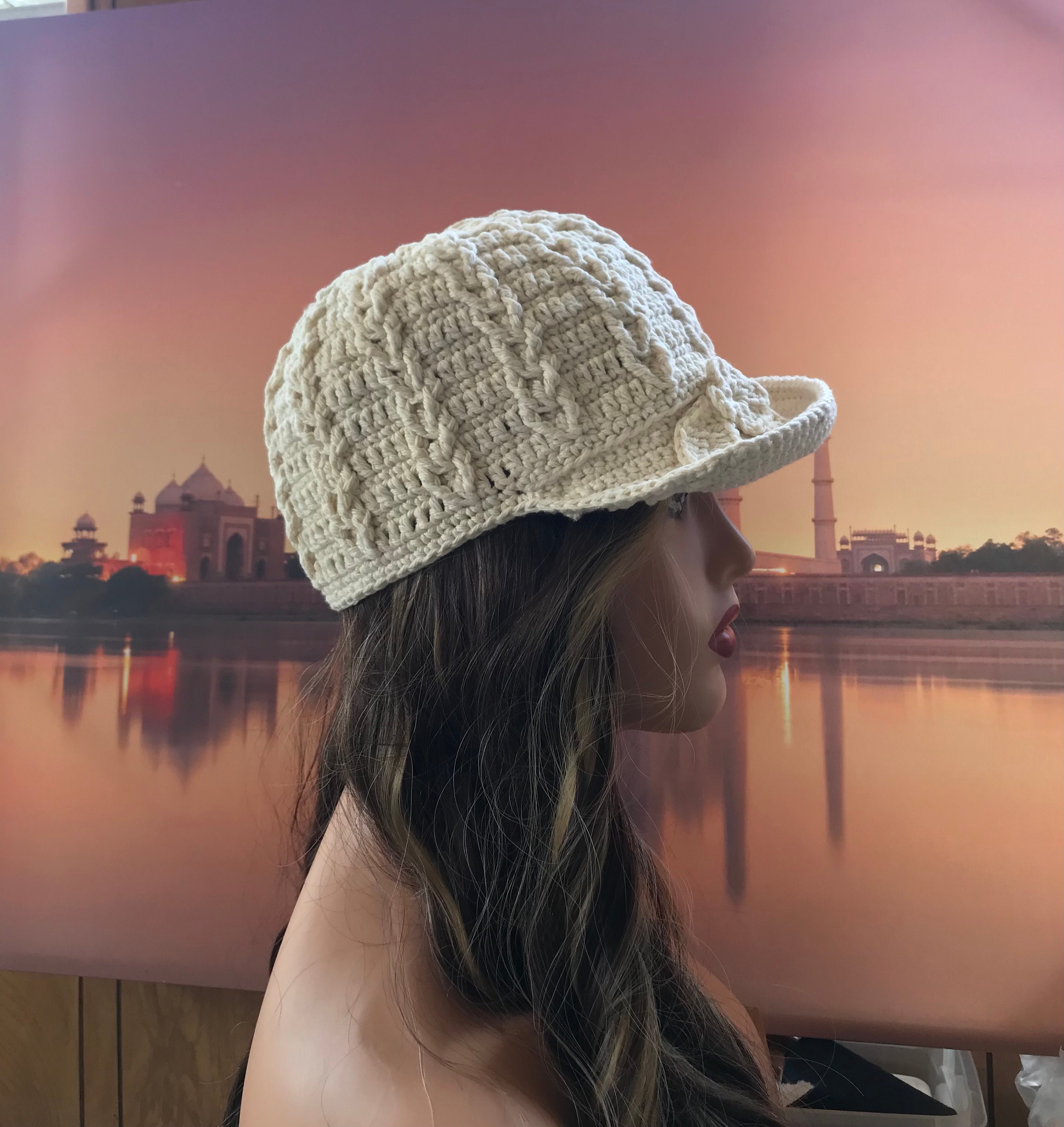 Crochet Baseball Cap, Crochet Baseball Hat, Crochet Baseball Cap With ...