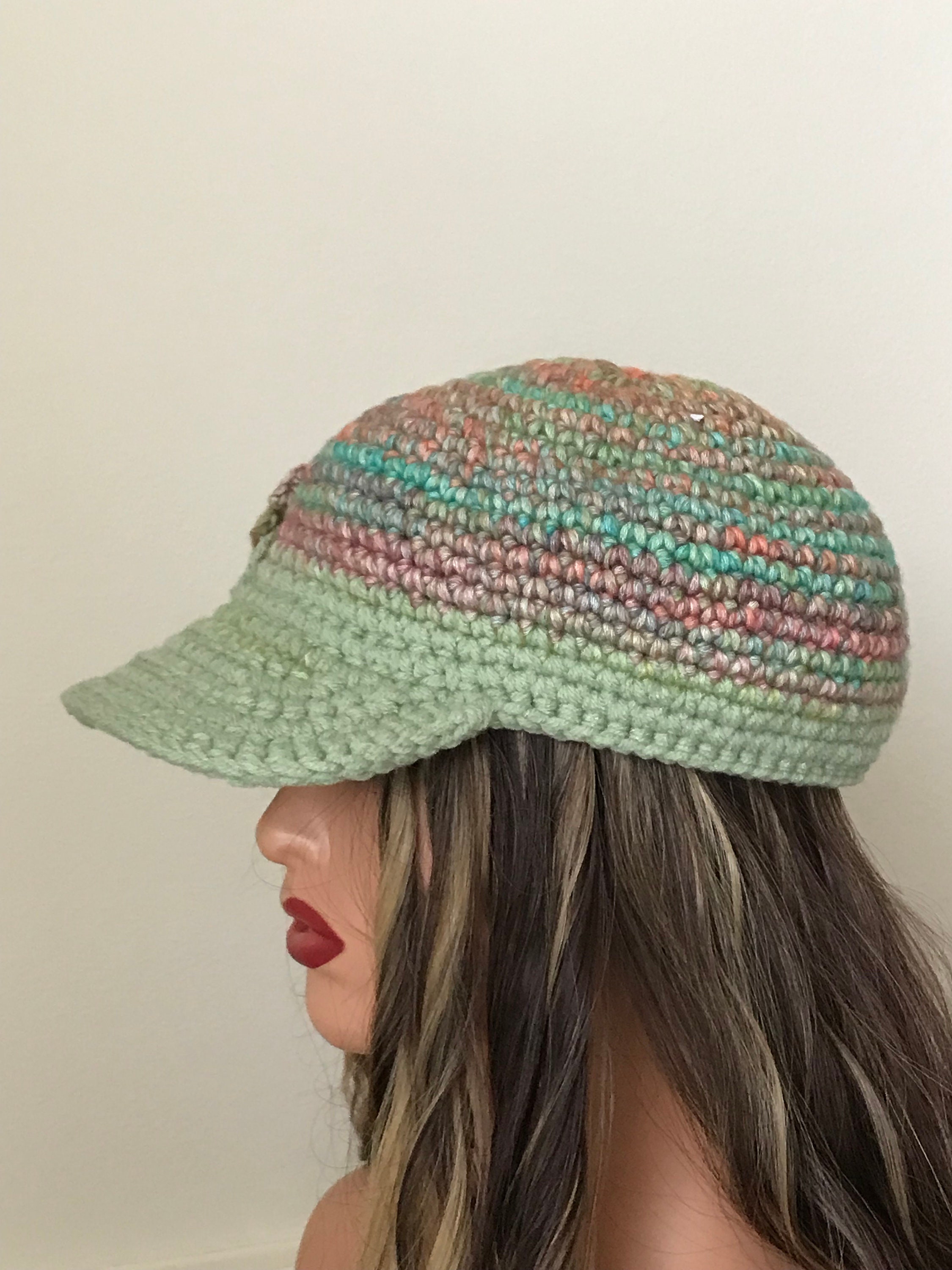Chunky Crochet Baseball Cap , Crochet Baseball Hat , Crochet Baseball ...