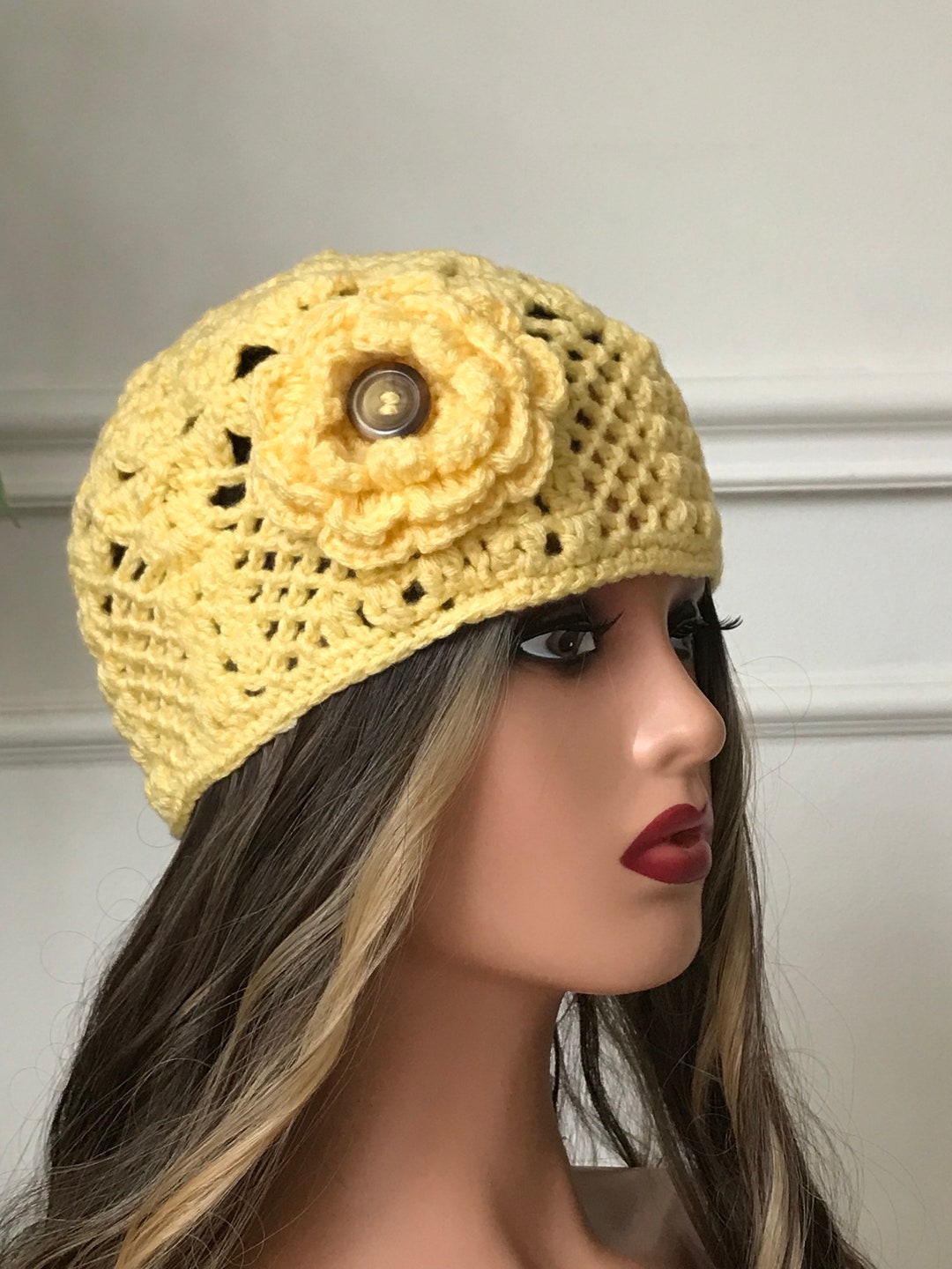 Beanie Hat Handmade Crochet. Summer Spring Hat for Girl and Women A 60 ...