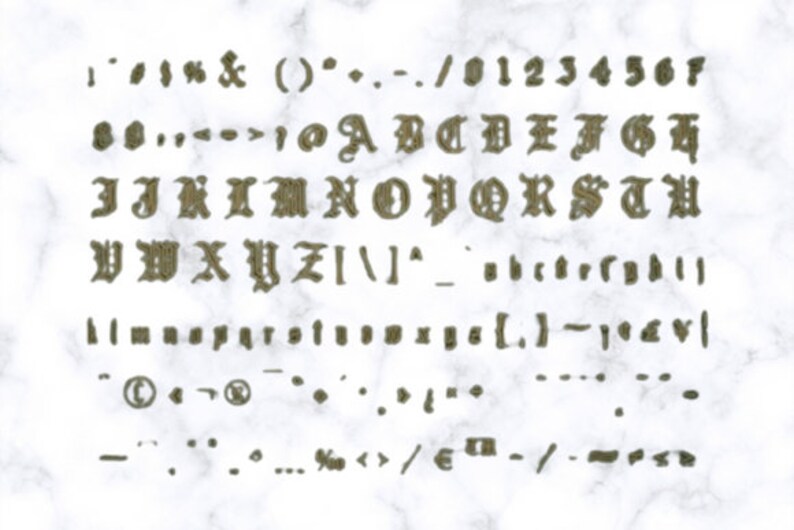 Old English Font Ttf Otf Bundle Cricut Vintage Font Instant Download Digital Download Etsy