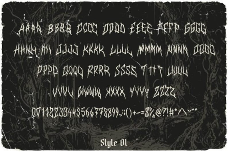Heavy Metal Gothic Font Bundle Ttf, Bundle, Vintage Font, Black Metal ...