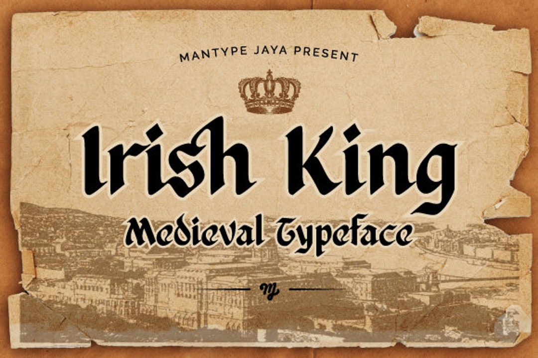 Irish King Font Ttf, Otf, Vintage Font, Celtic, Middle Age Font ...