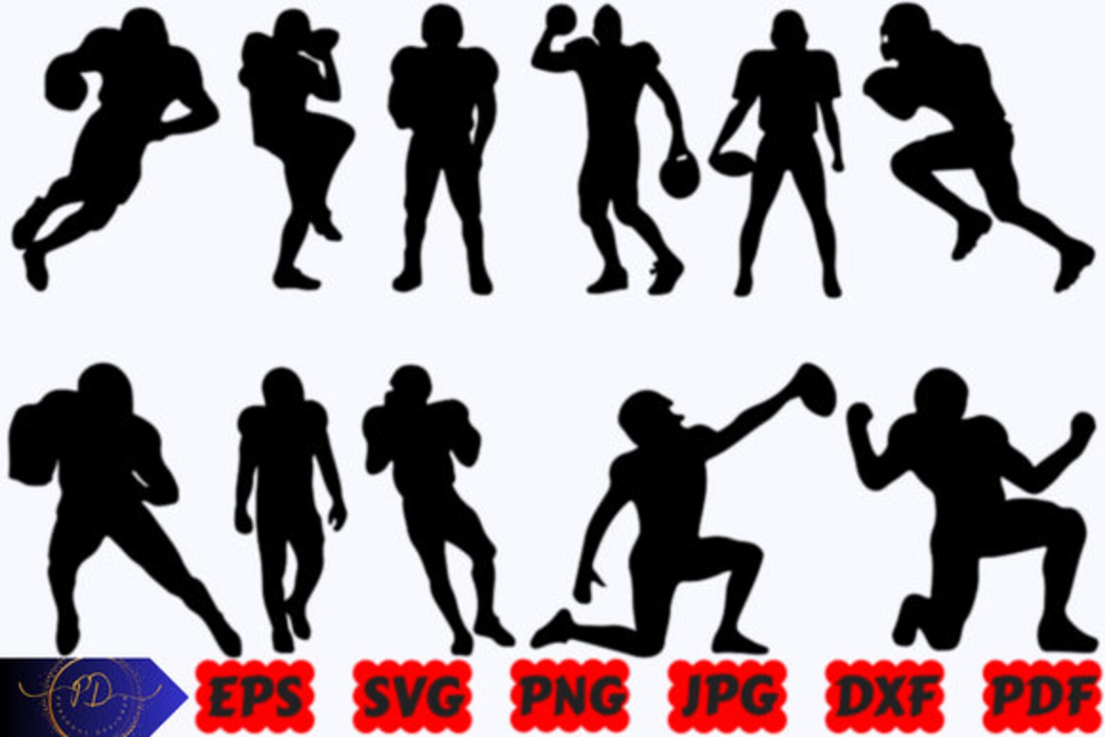 Football SVG Bundle L Funny Football SVG L Cut File L Cricut L Clip Art ...