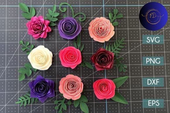 ROLLED FLOWER SVG, Paper Flower Svg Cut File for Cricut Silhouette ...