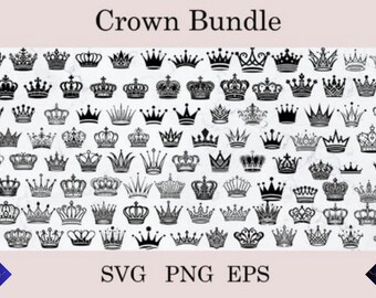 207 Royal Crown SVG File Bundle, King Crown SVG, Queen Crown SVG ...